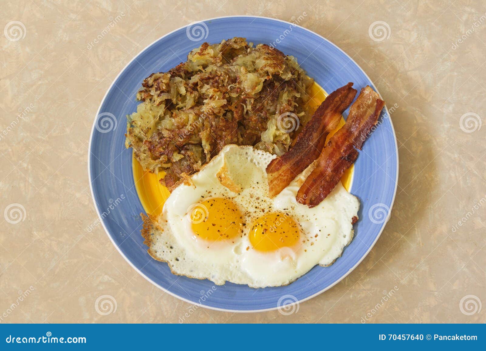 Hearty Breakfast stock photo. Image of plate, potatoes - 70457640
