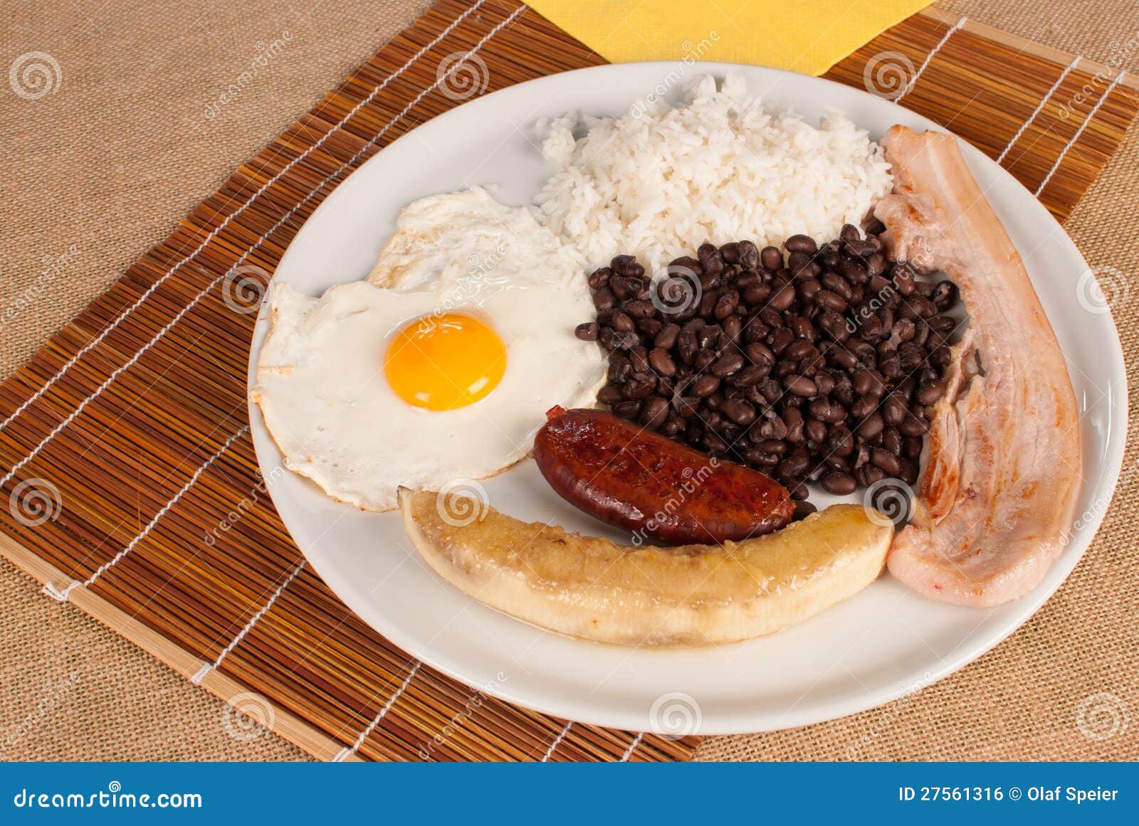 Hearty Colombian lunch stock photo. Image of meat, cuisine - 27561316