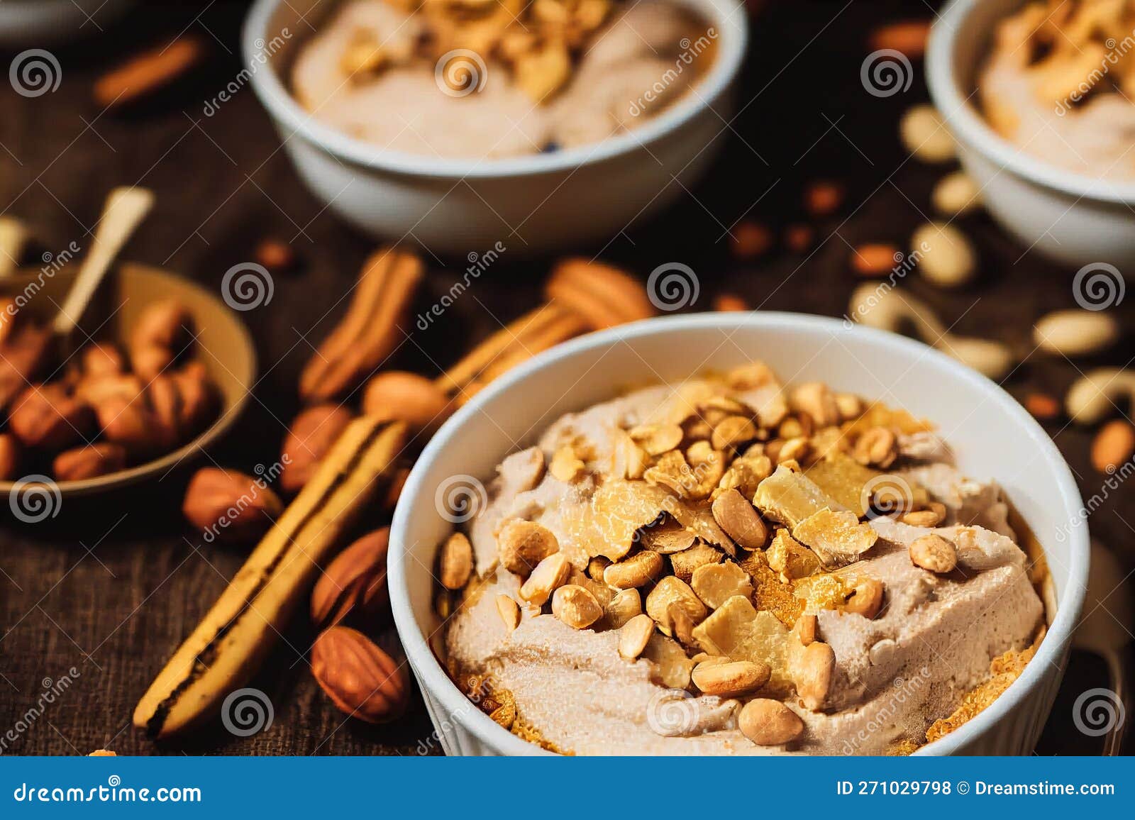 Hearty Delicious Peanut Butter from Nuts on Plate Stock Illustration ...