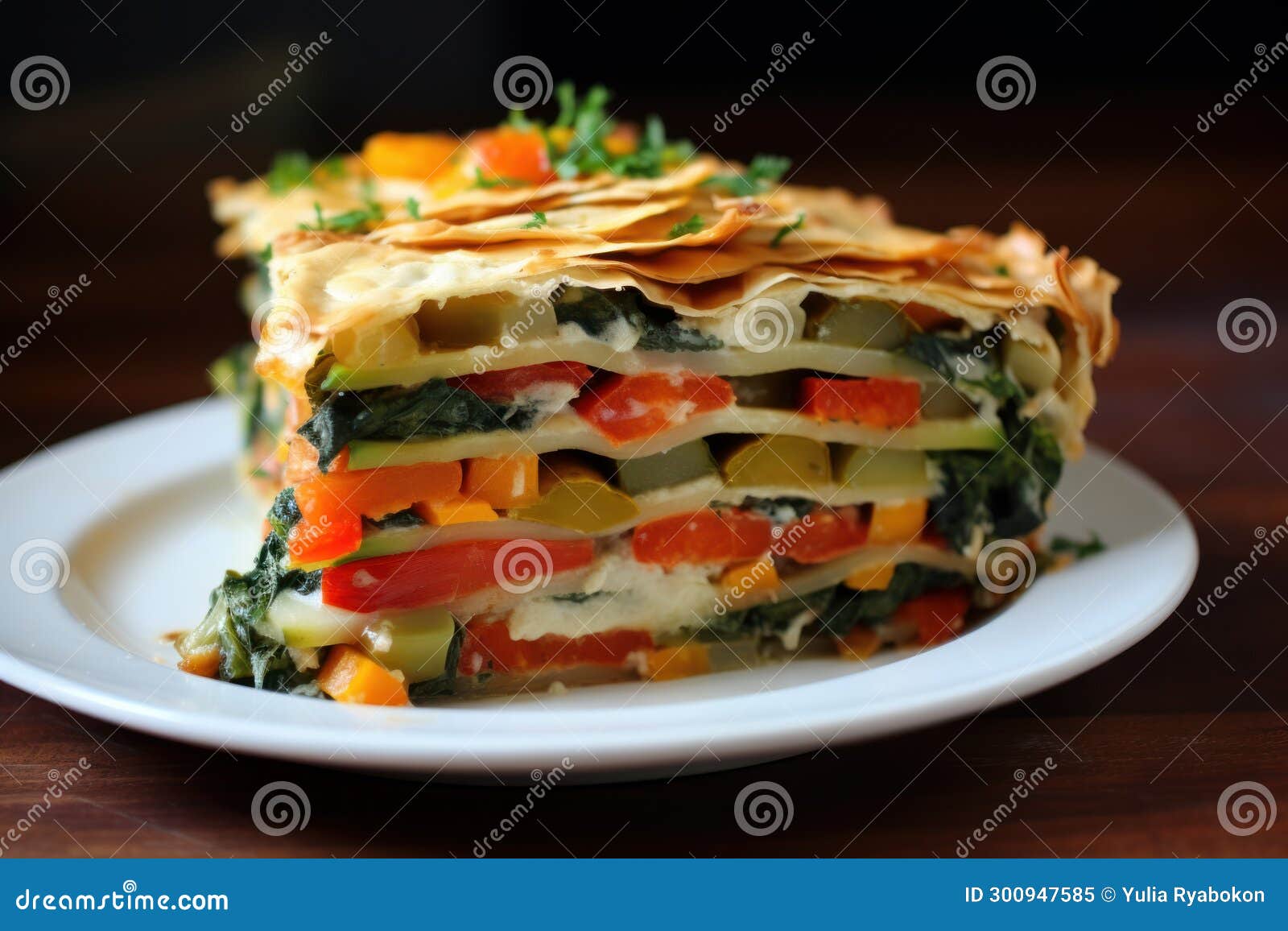 Hearty Layered Vegetable Pie. Generate Ai Stock Image - Image of plant ...