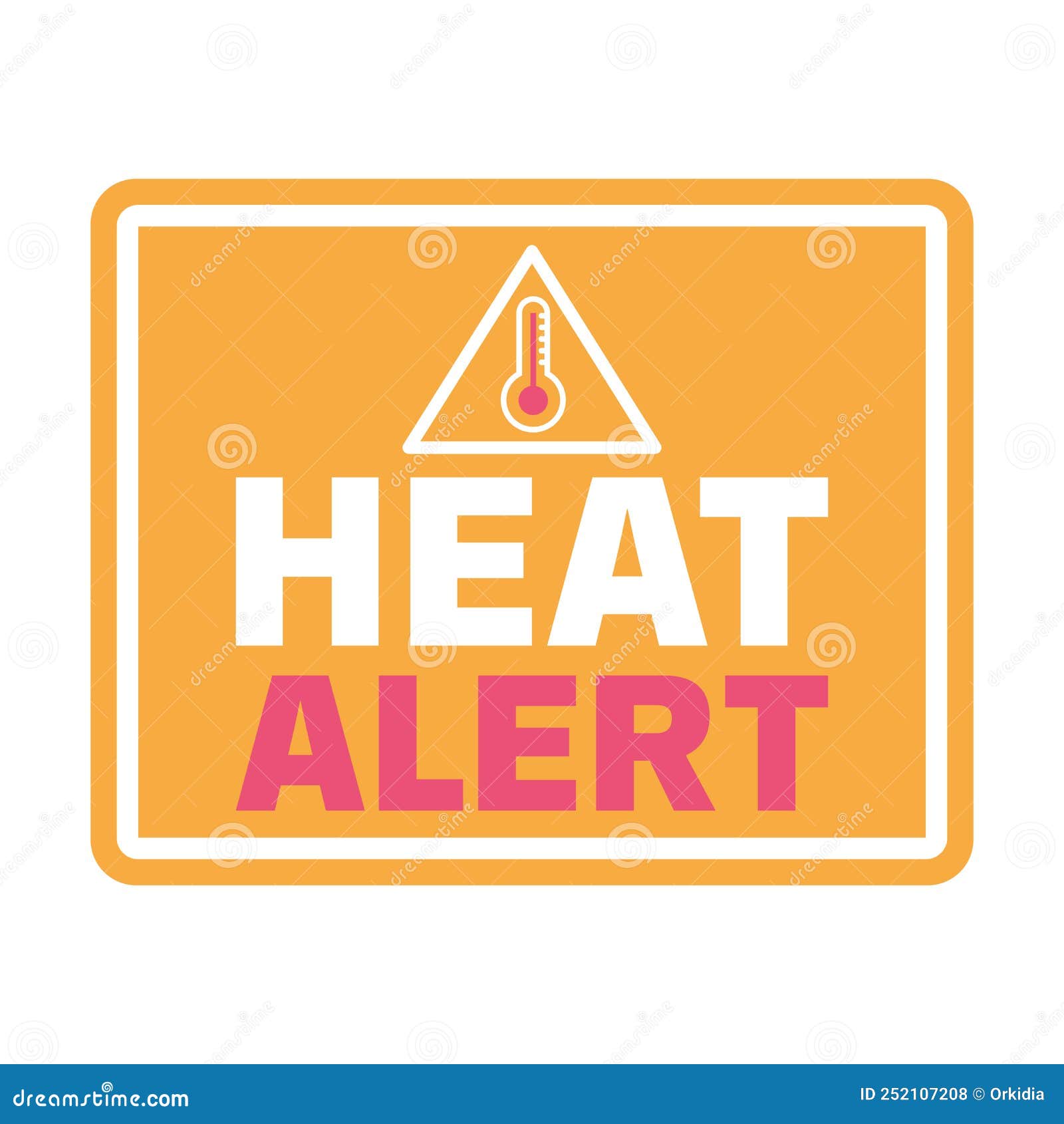 Heat alert banner stock vector. Illustration of heat - 252107208