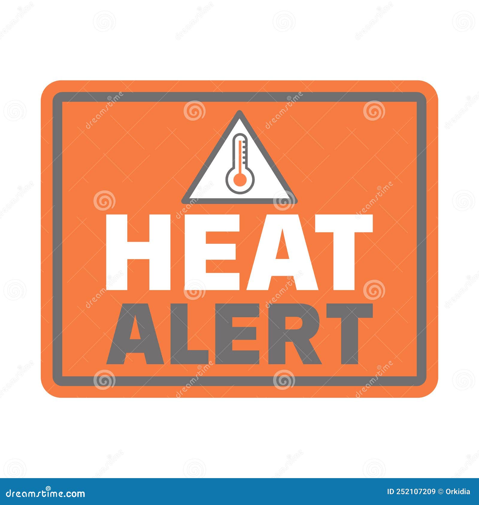 Heat alert banner stock vector. Illustration of summer - 252107209