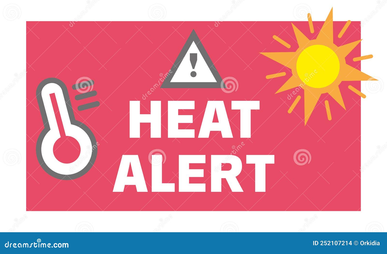 Heat alert banner stock vector. Illustration of warming - 252107214