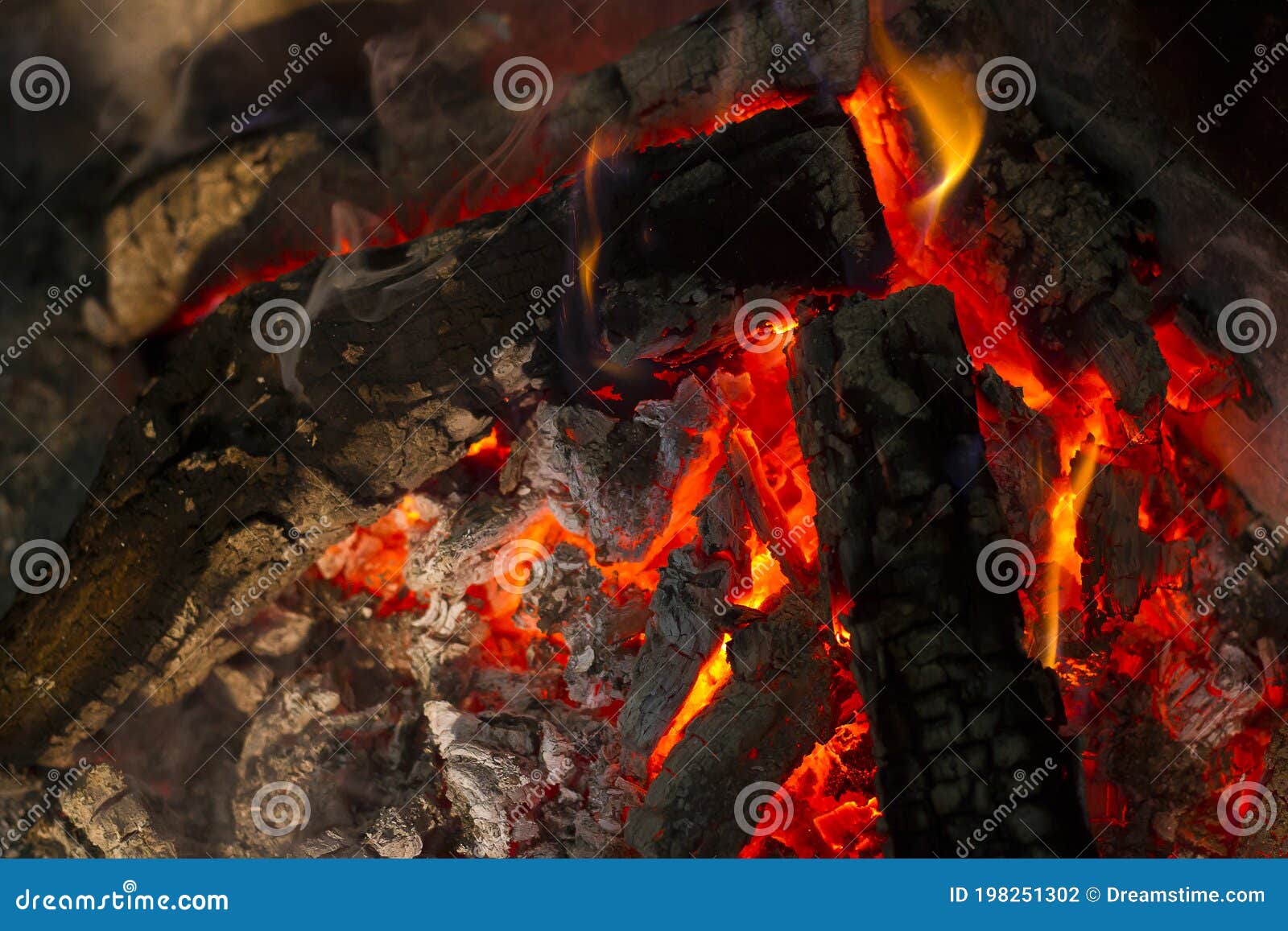 In The Heat Of A Campfire At Night Royalty-Free Stock Image ...