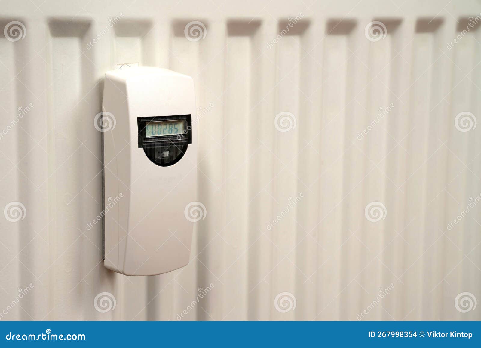 Heat Consumption Meter on the White Radiator Stock Photo - Image of ...