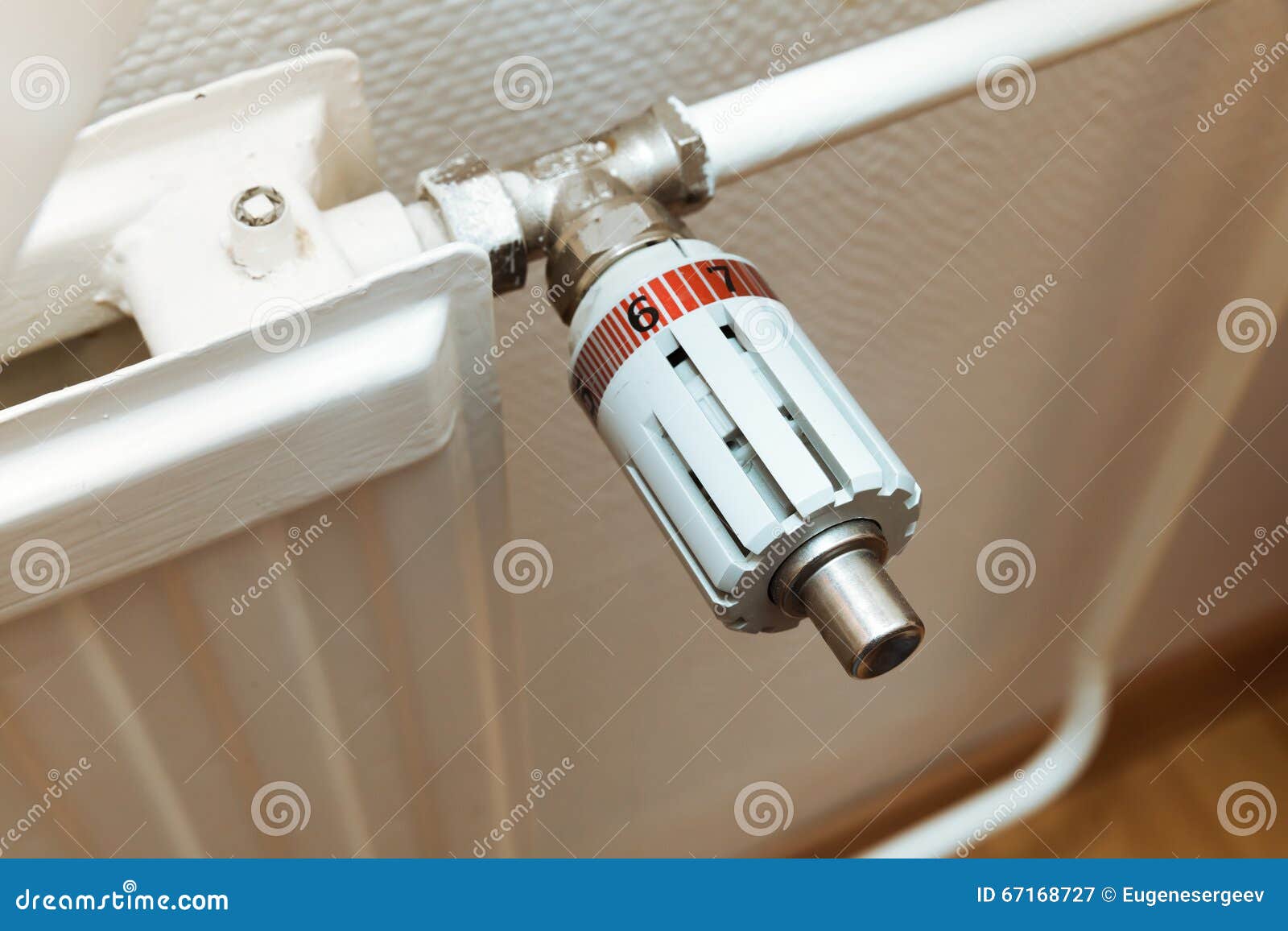 Heat Control on a Radiator. Modern House Heating Stock Image - Image of ...