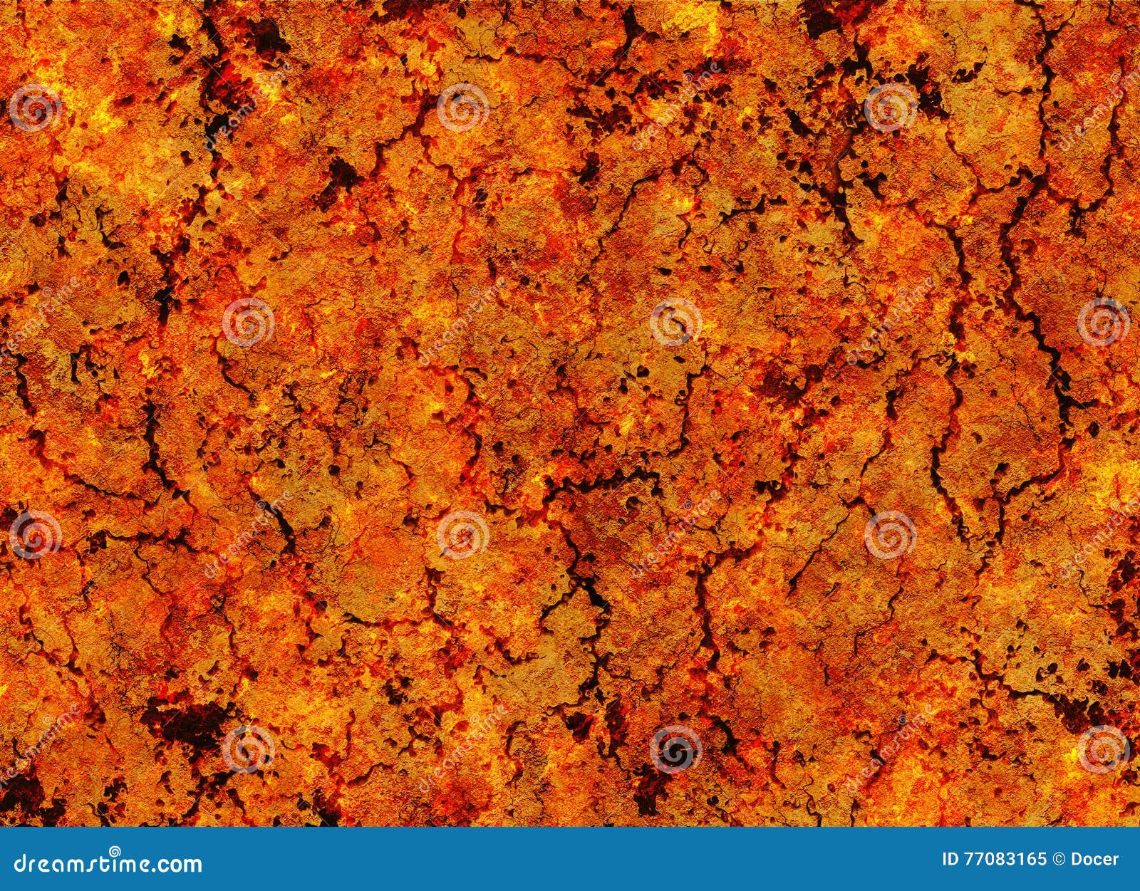 Heat Cracked Ground Texture after Eruption Volcano Stock Illustration ...