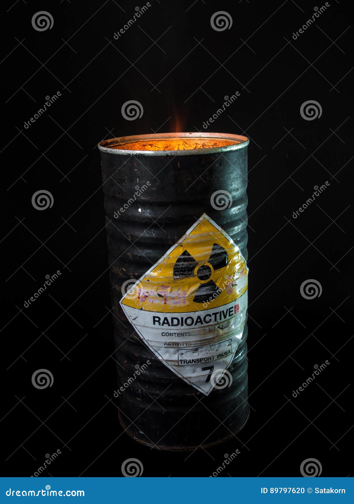 Heat in Cylinder Container of Radioactive Material Stock Photo - Image ...