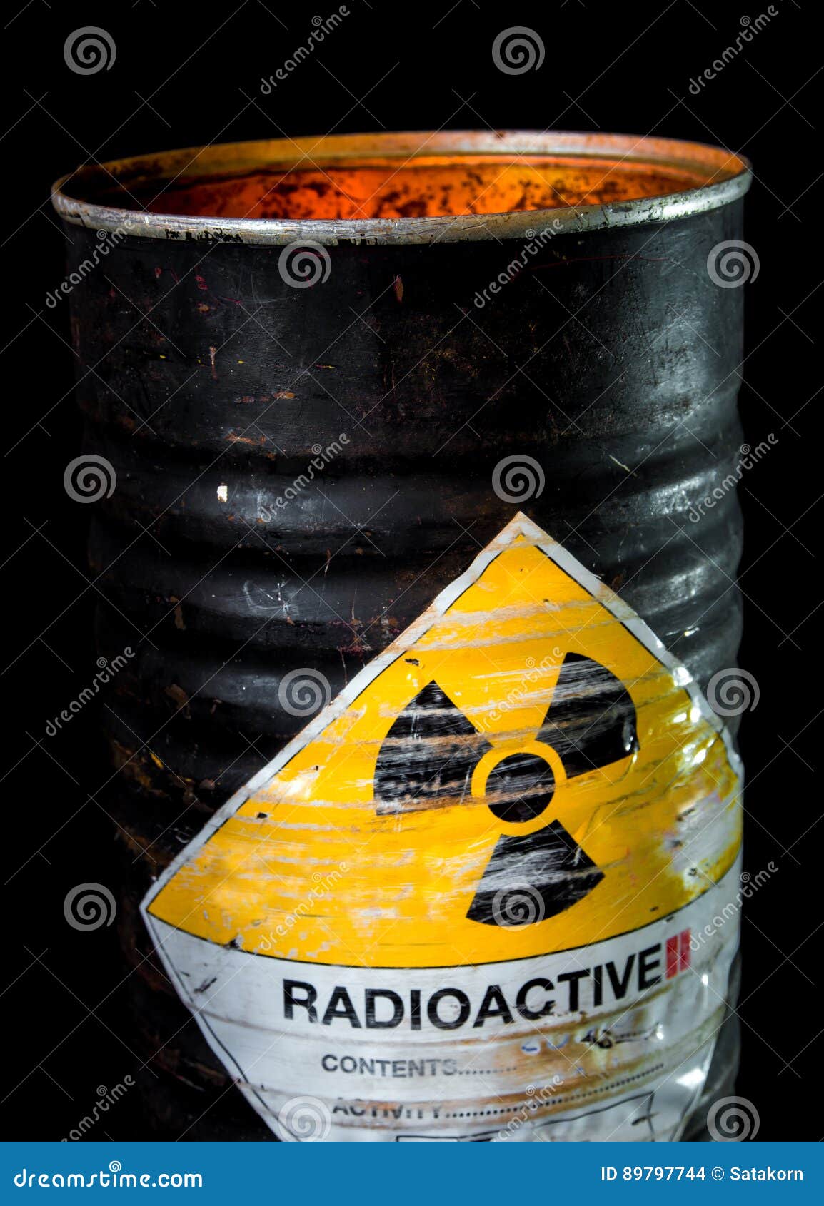 Heat in Cylinder Container of Radioactive Material Stock Photo - Image ...