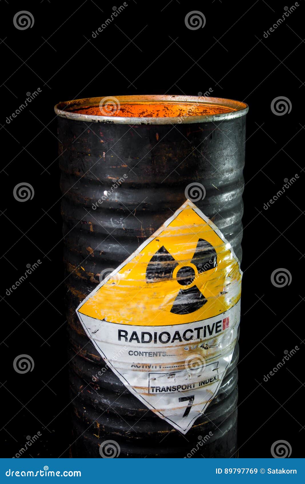 Heat in Cylinder Container of Radioactive Material Stock Image - Image ...