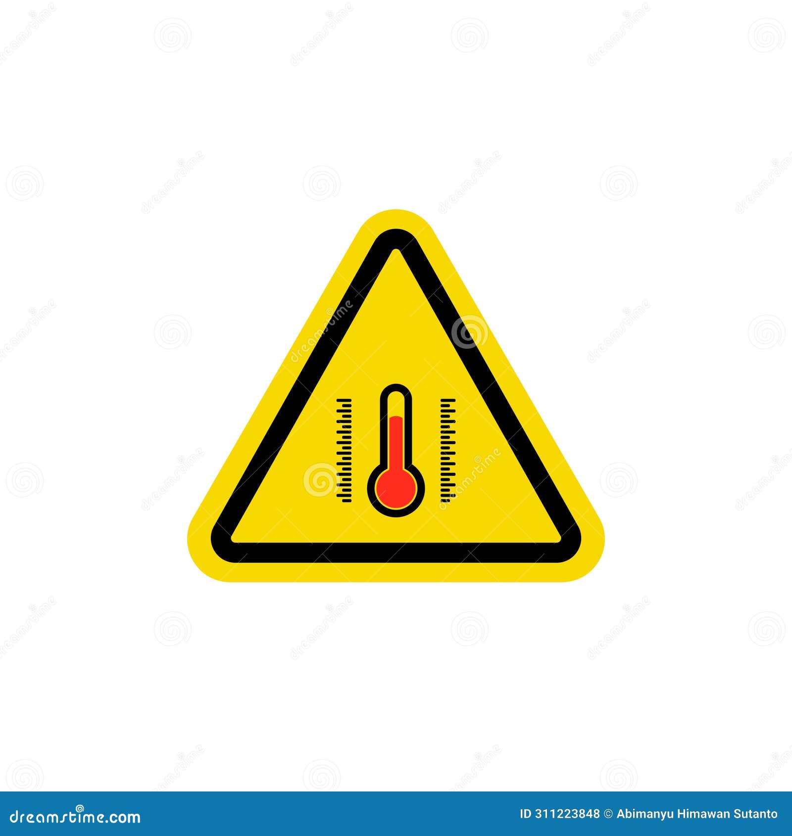 Heat danger icon vector stock vector. Illustration of simple - 311223848
