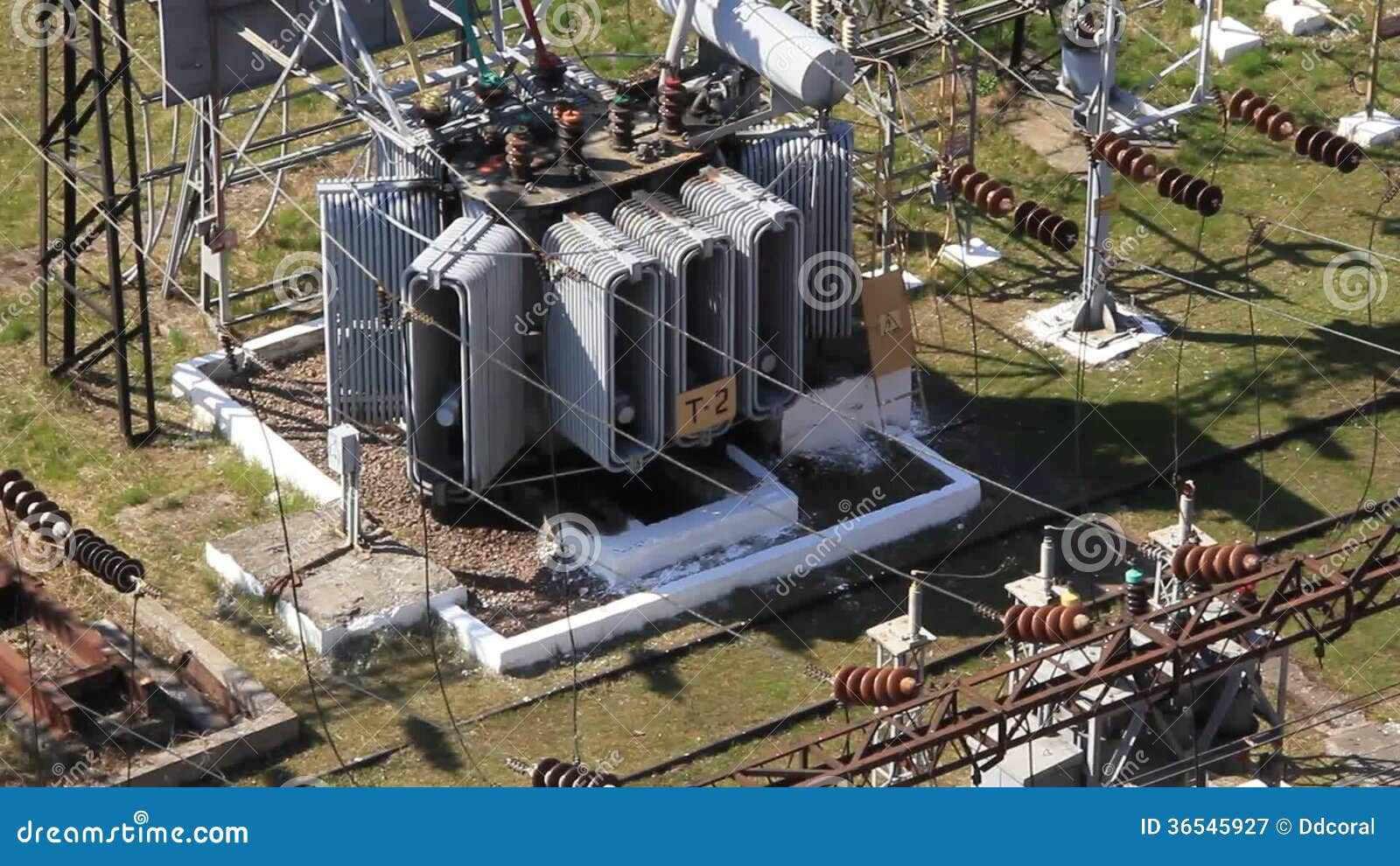 Heat Electropower Station. Transformers. Outdoor Switchgear Stock Video ...