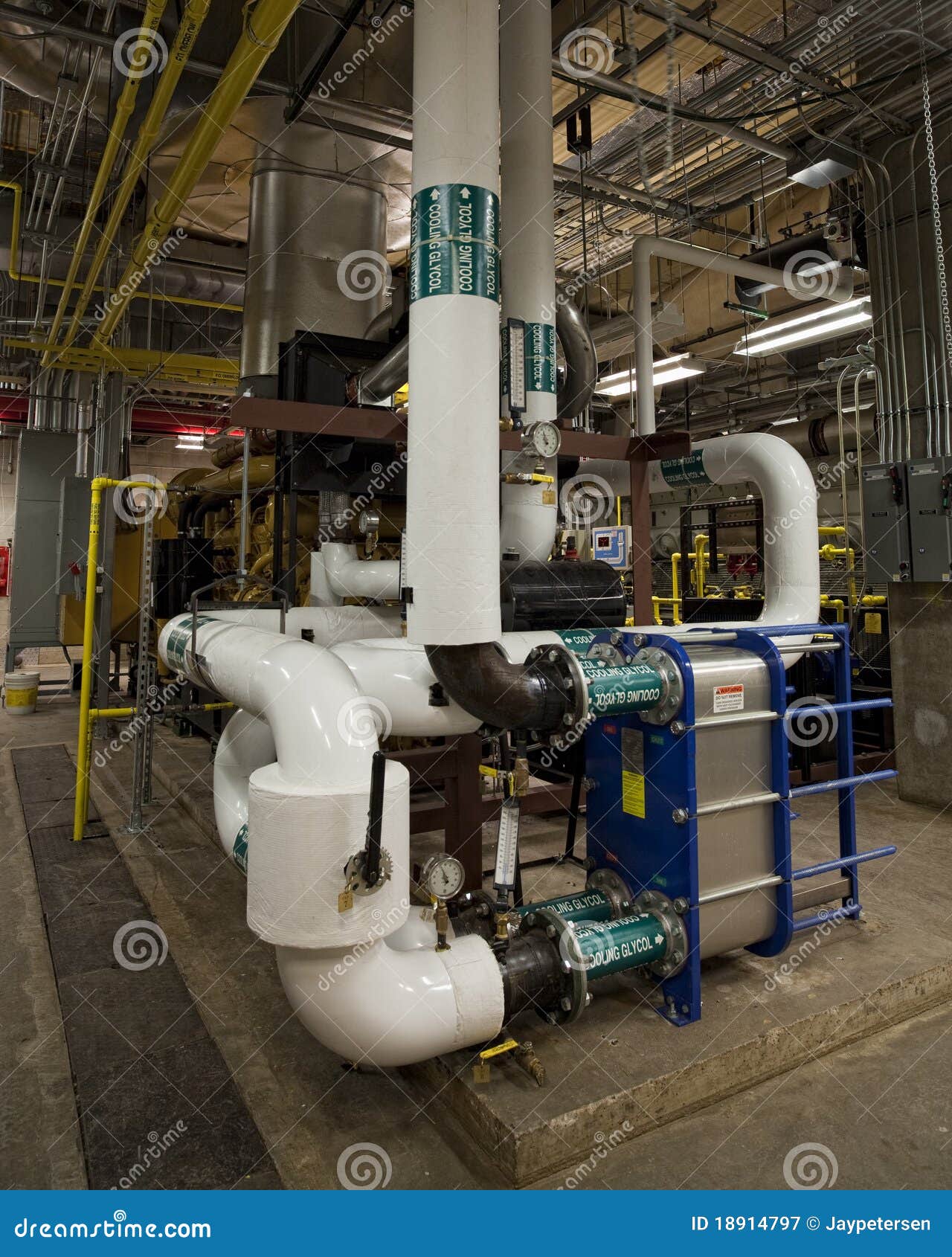 Heat Exchanger on 2.5 Megawatt Generator Stock Image - Image of ...