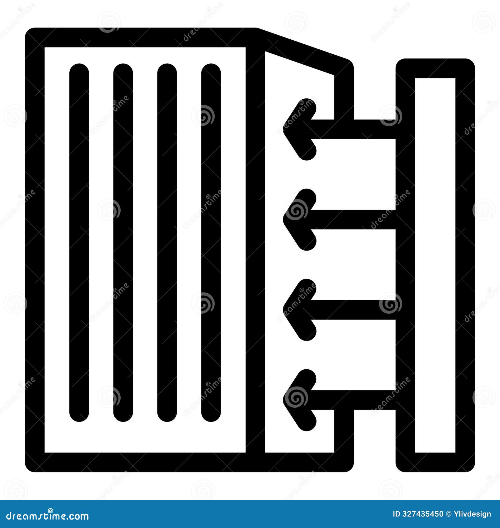 Heat Exchanger Cooling System Showing Airflow Arrows Stock Vector ...