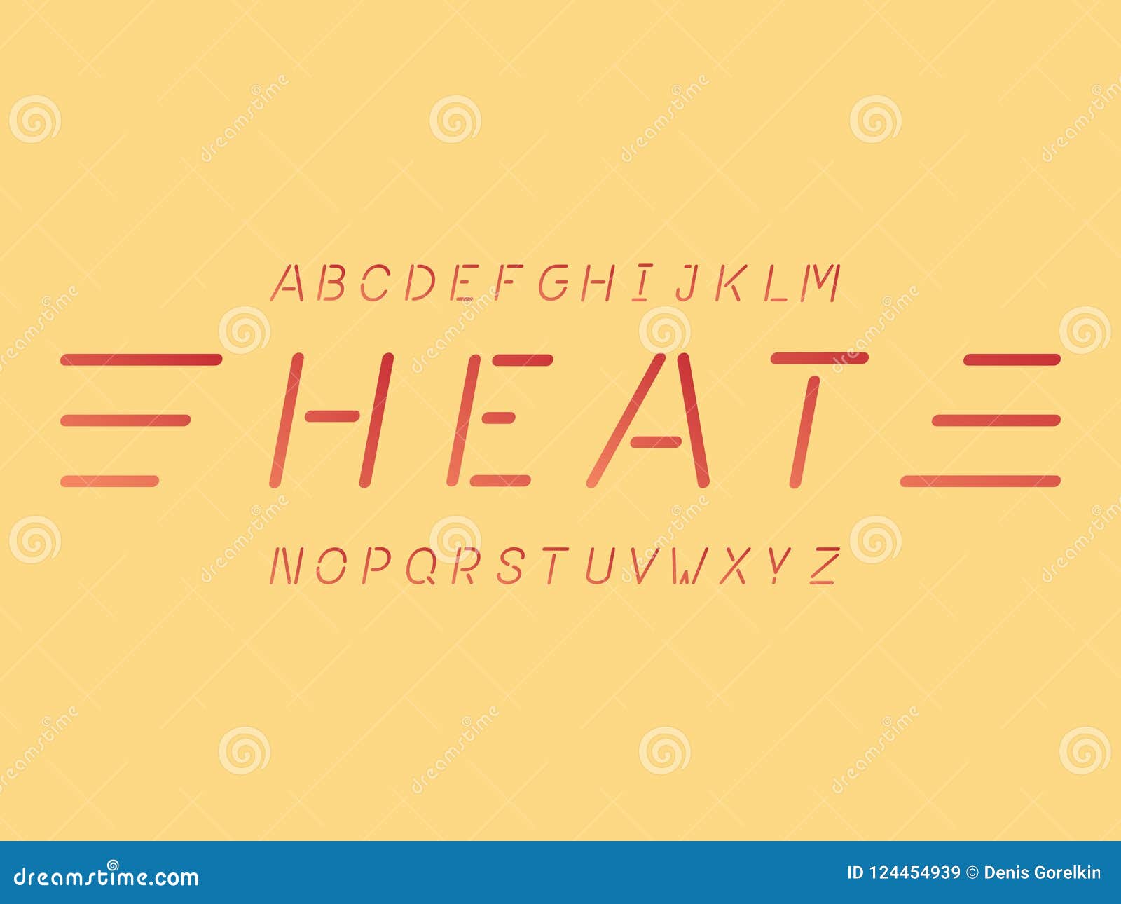 Heat font. Vector alphabet stock vector. Illustration of typography ...