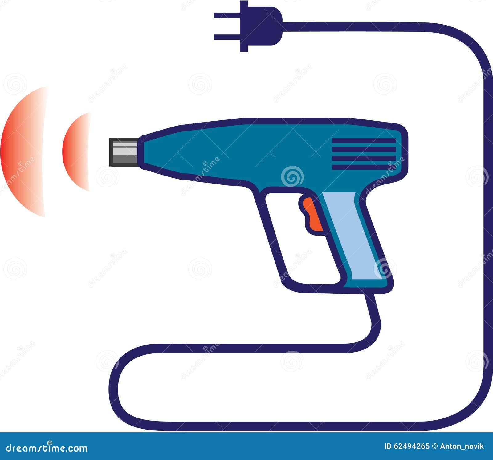 Heat Gun Illustration Clip-art Stock Vector - Illustration of motor ...