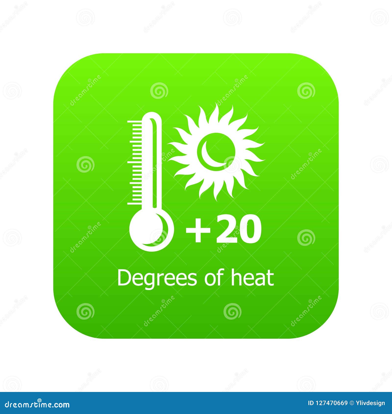 Heat icon green vector stock vector. Illustration of equipment - 127470669