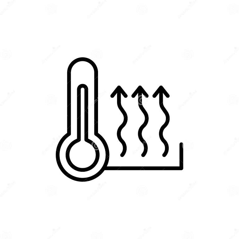 Heat Icon Set Warmth and Temperature Illustrations for Climate and ...