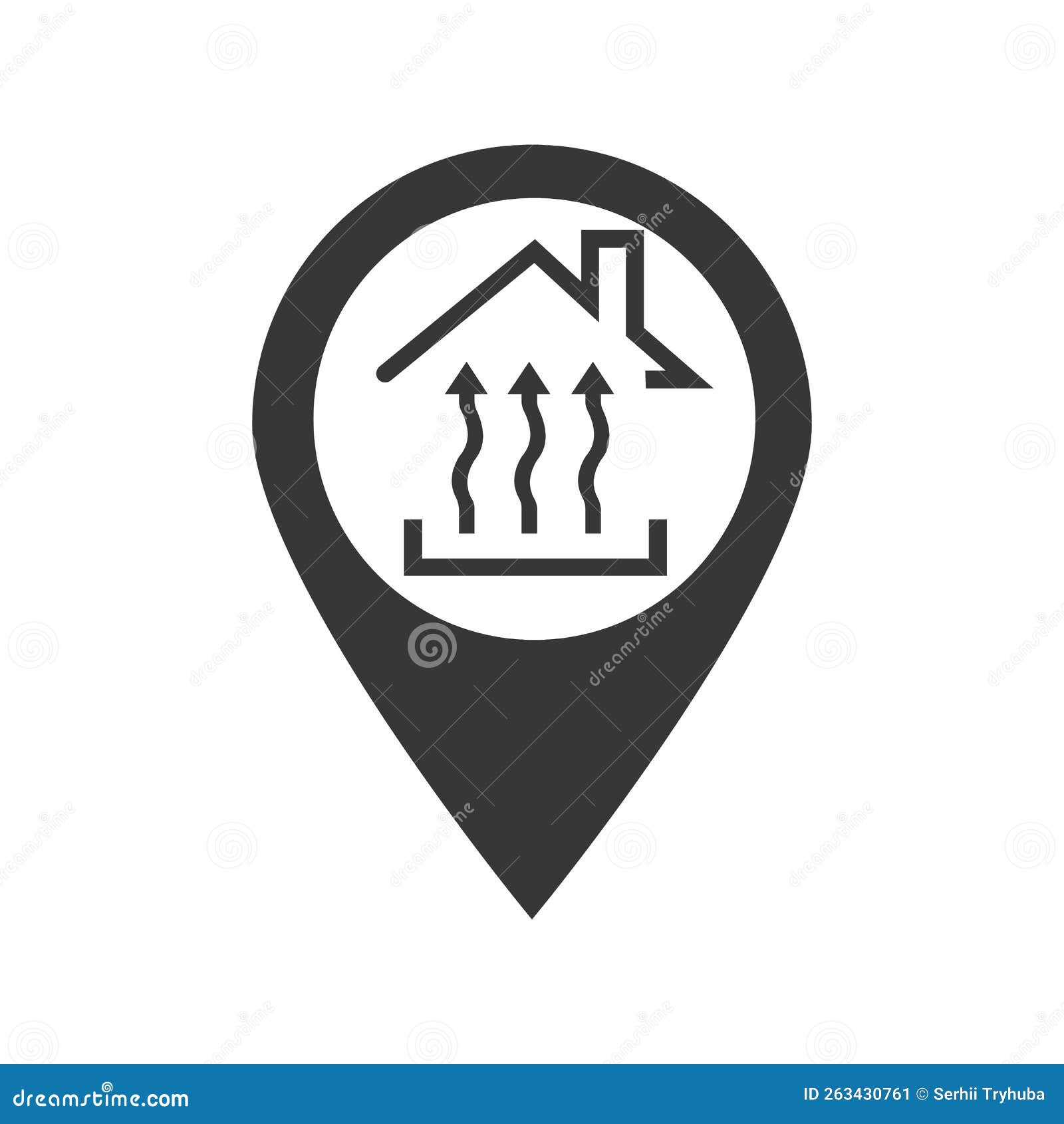 Heat Icon Three Arrows Up Heating Point Concept Stock Vector ...