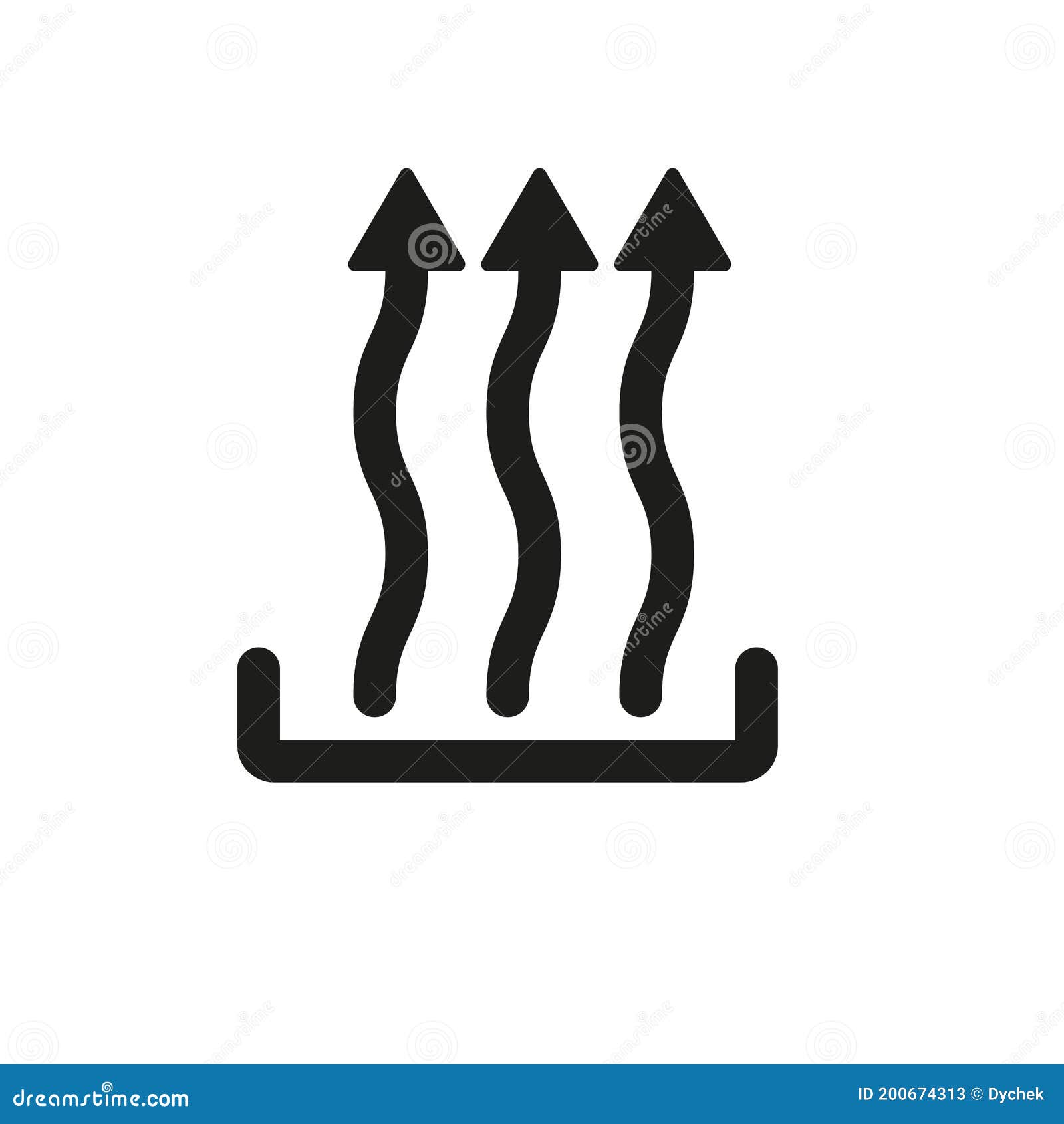 Heat icon. Three up arrows stock vector. Illustration of climate ...
