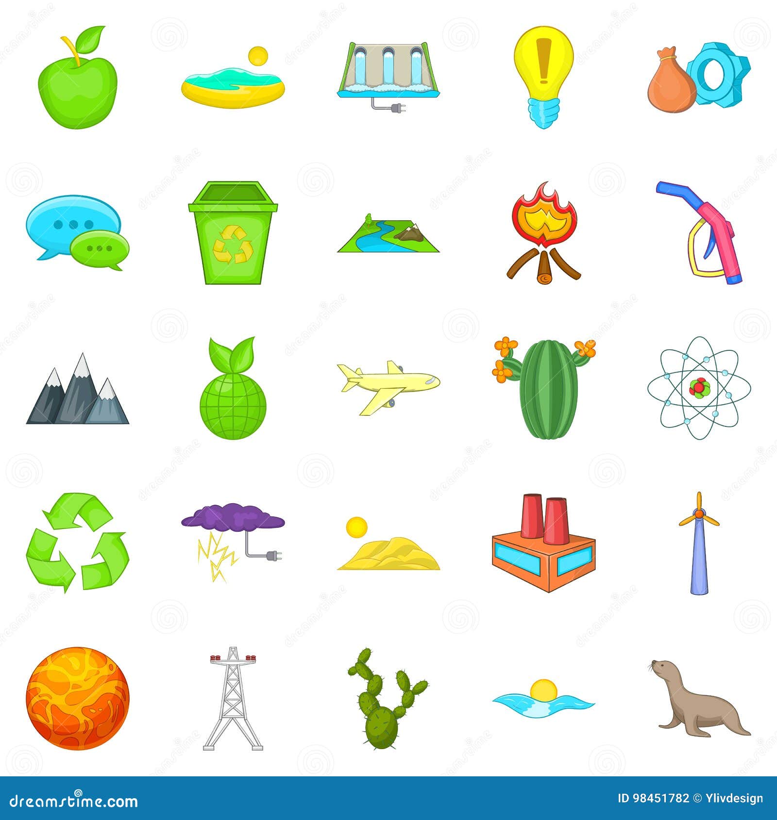 Heat Icons Set, Cartoon Style Stock Vector - Illustration of ...