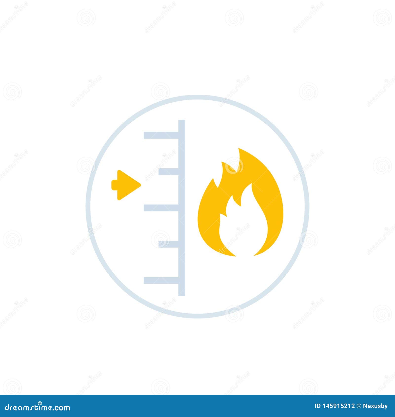 Heat level vector icon stock vector. Illustration of level - 145915212