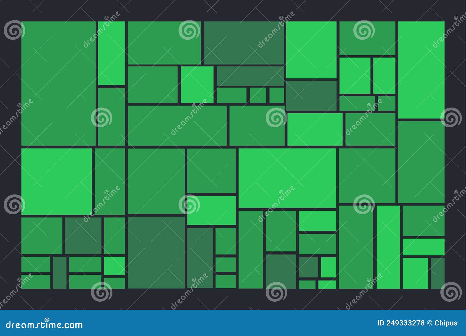 Heat Map Chart. Treemap Graph Template Or Pattern. Vector Illustration ...
