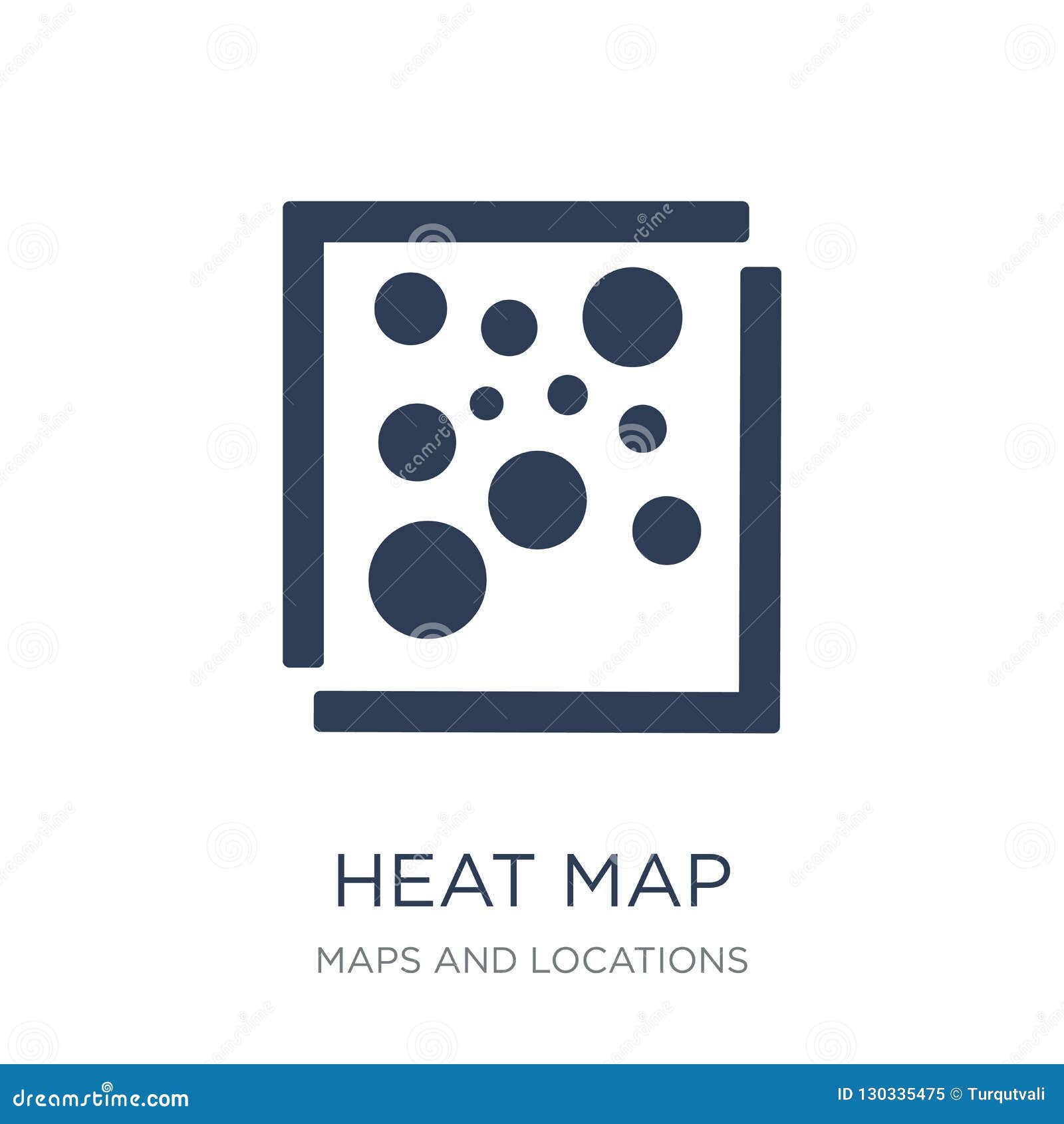 Heat Map Icon. Trendy Flat Vector Heat Map Icon on White Background ...