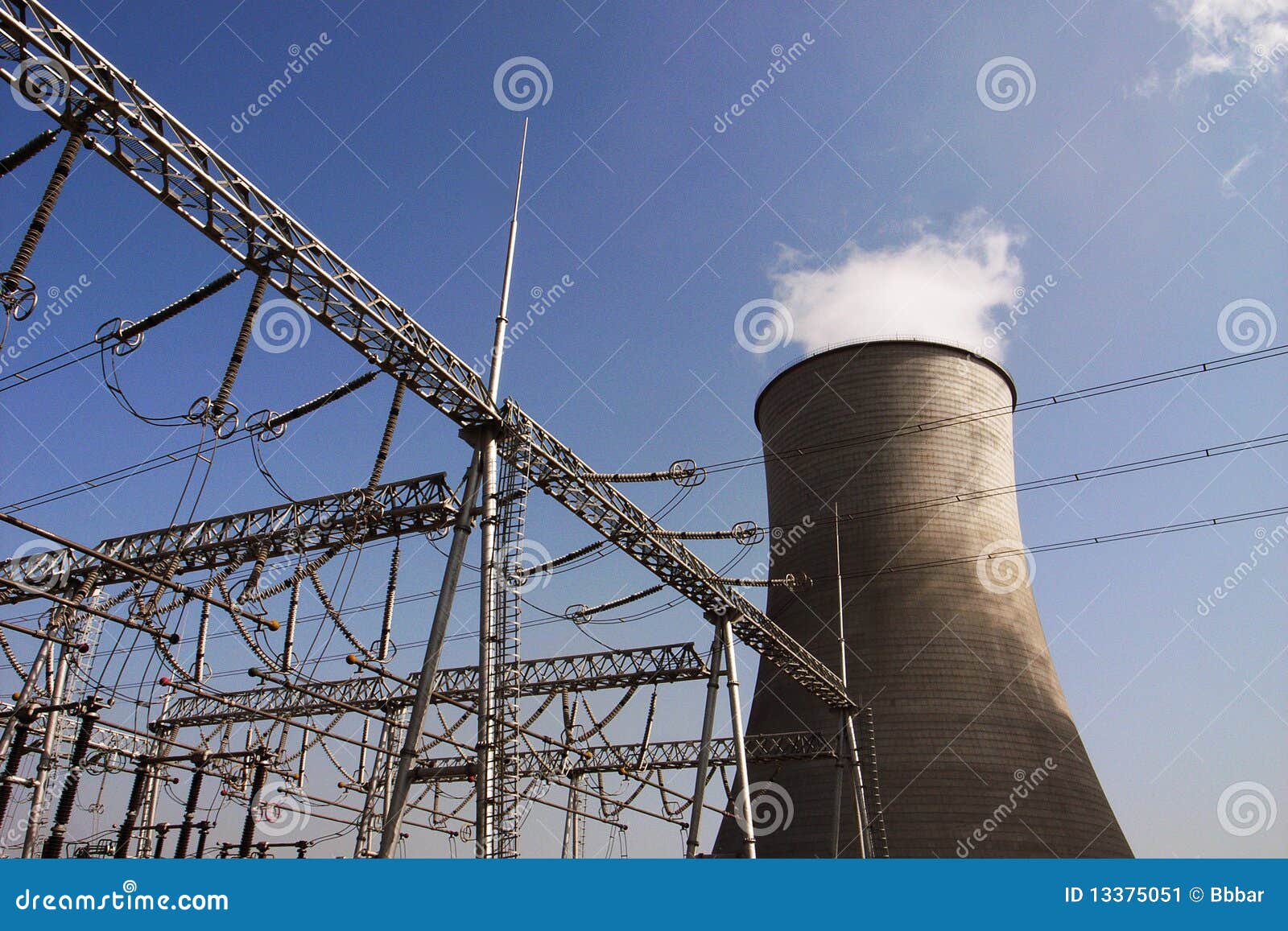 Heat power plant stock image. Image of skies, tower, electrical - 13375051