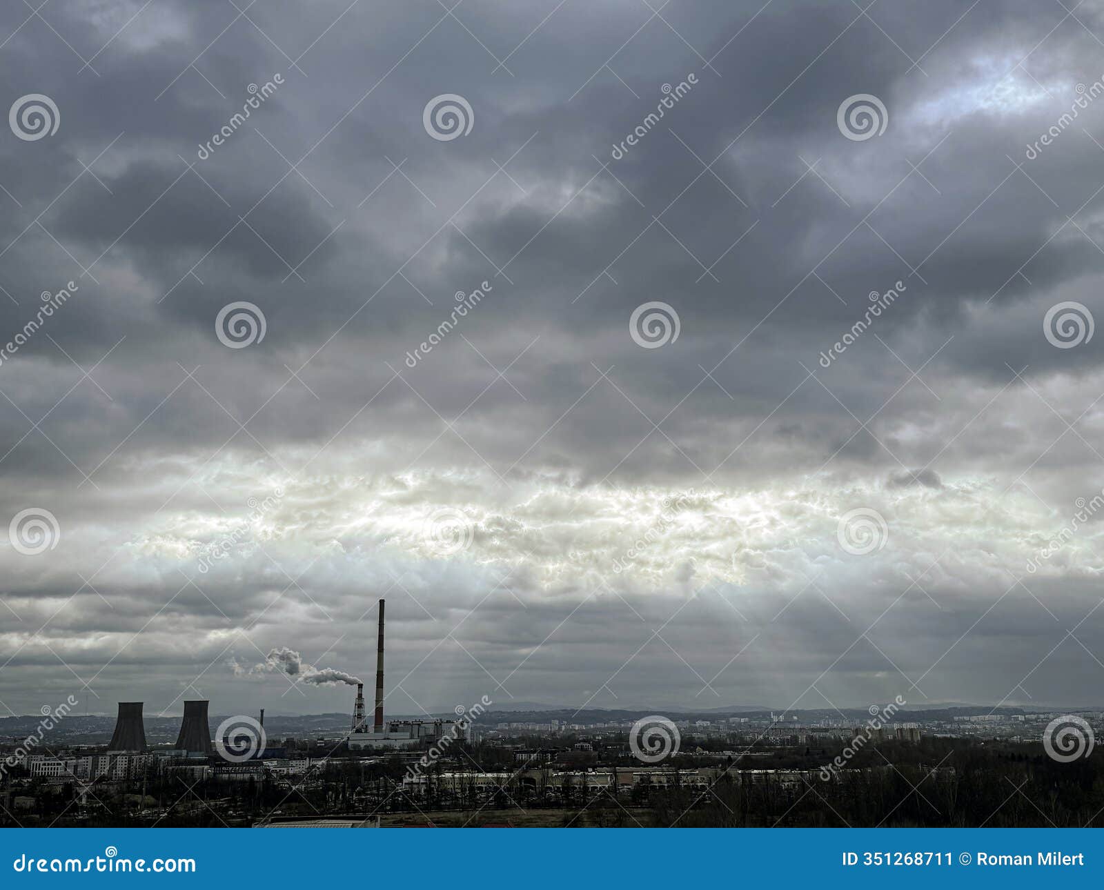Heat and Power Plant Working with Full Capacity Stock Image - Image of ...
