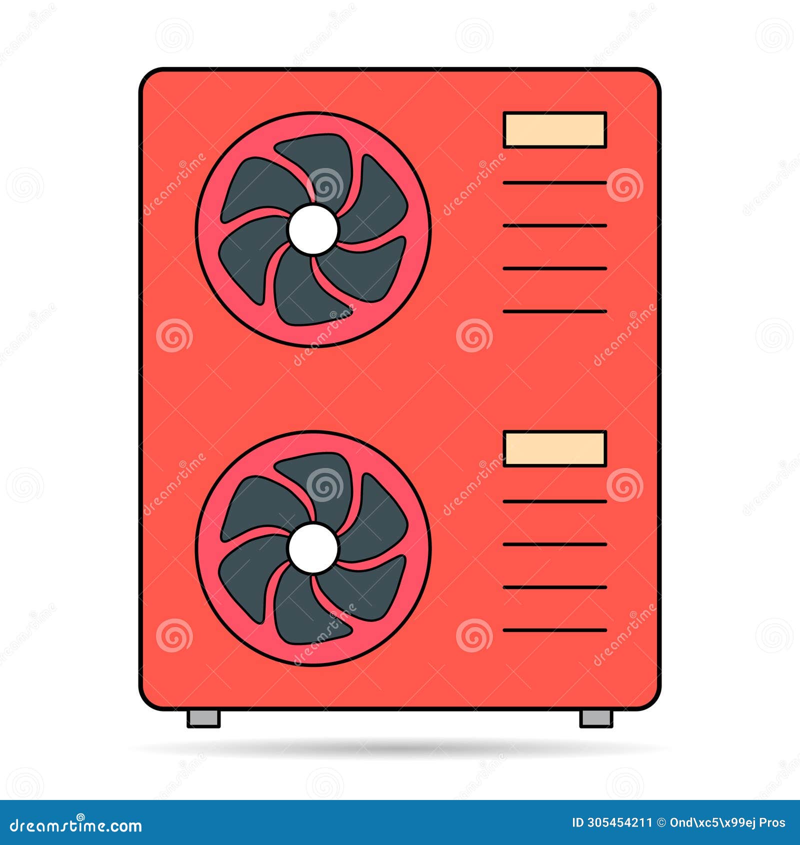 Heat Pump Air Source Shadow Icon, Cooling Electric System Machine, Cool ...