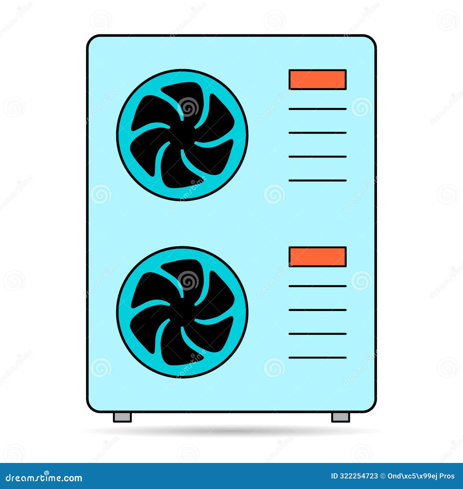 Heat Pump Air Source Shadow Icon, Cooling Electric System Machine, Cool ...