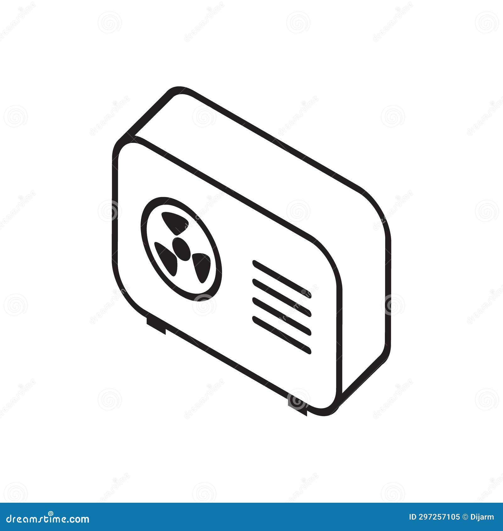 Heat Pump Icon or Air Conditioner Vector Symbol Stock Vector ...