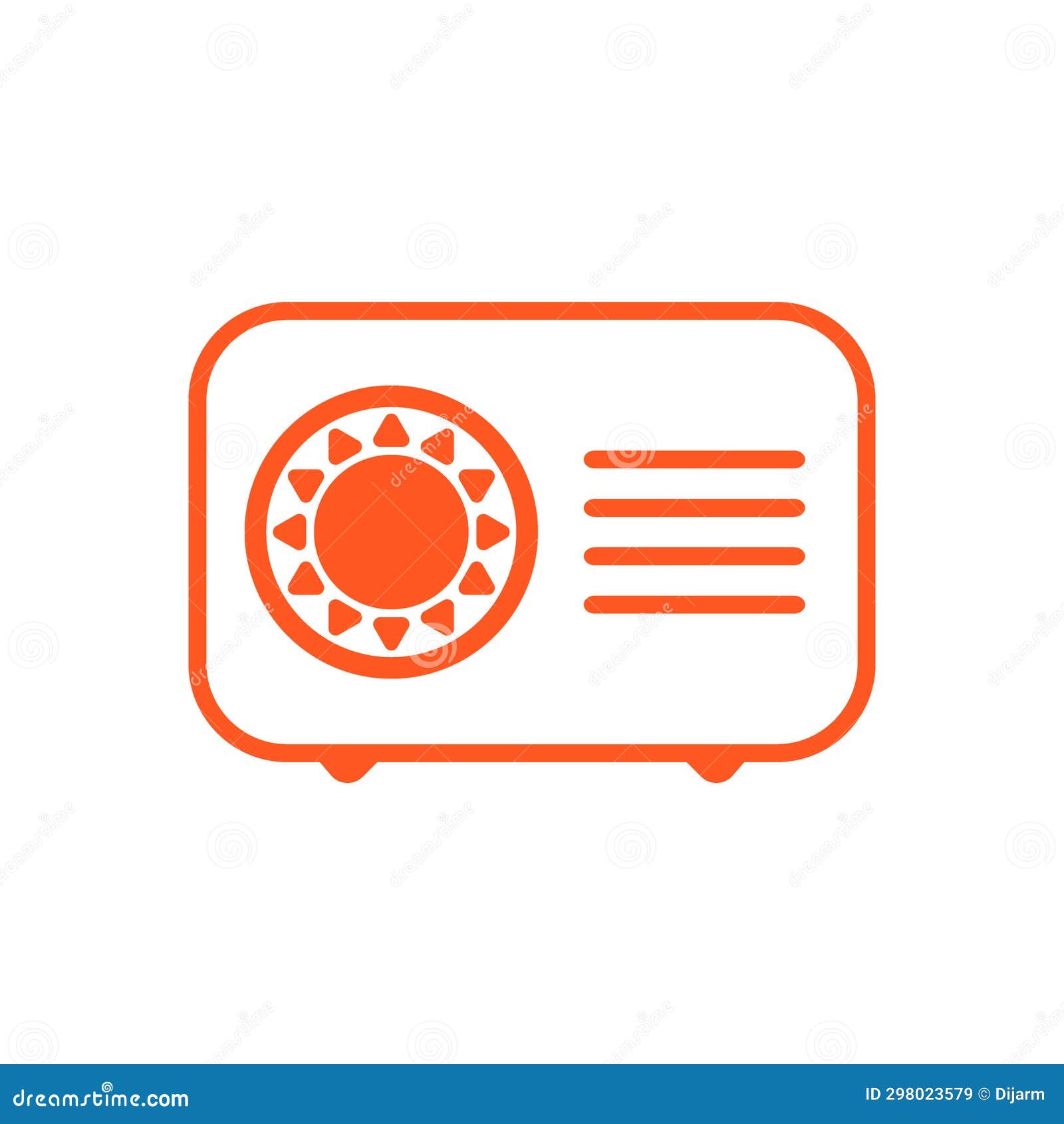 Heat Pump Icon or Air Conditioner Vector Symbol Stock Illustration ...