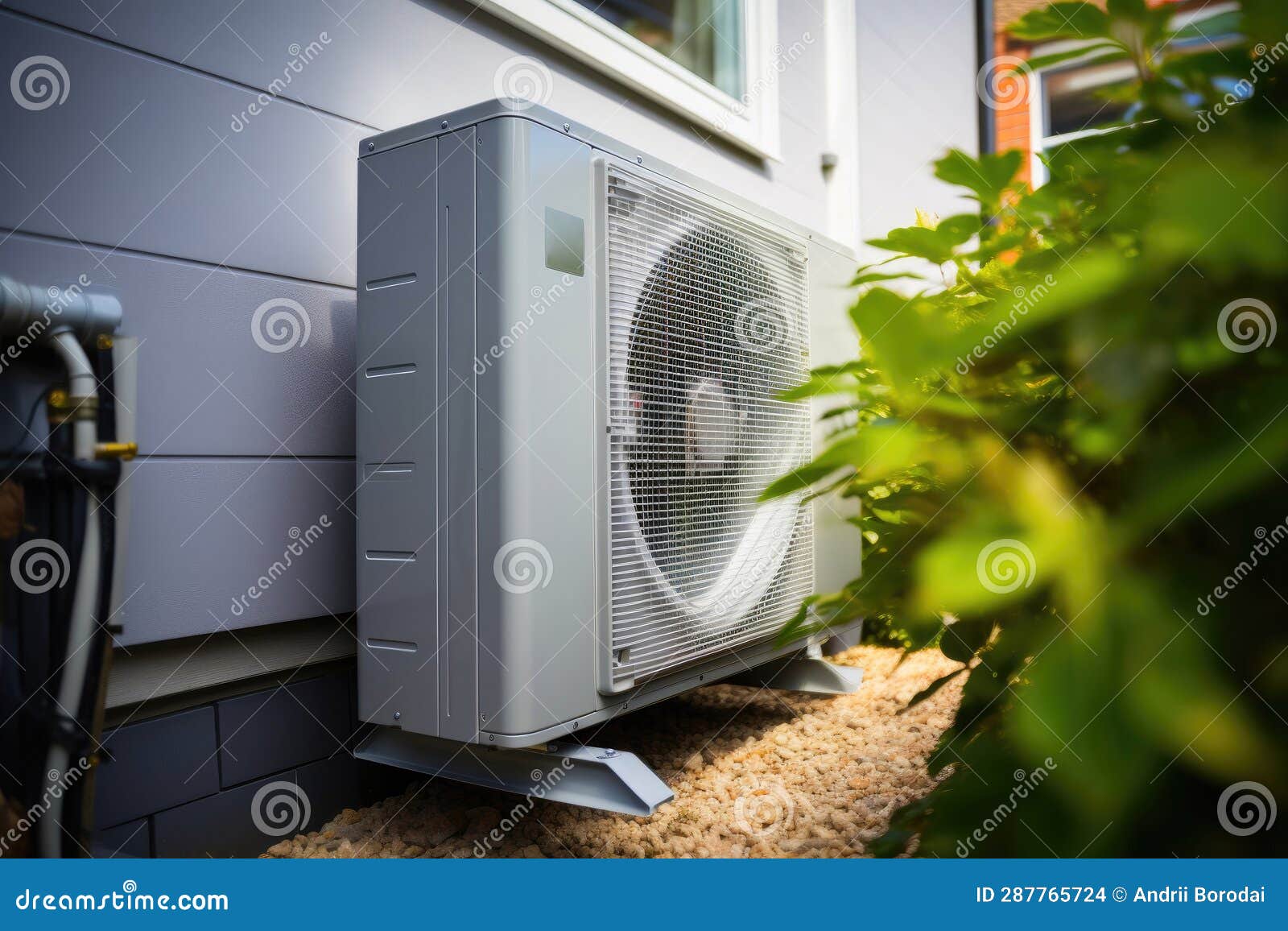 Heat Pump Install. New Technology. Stock Illustration - Illustration of ...