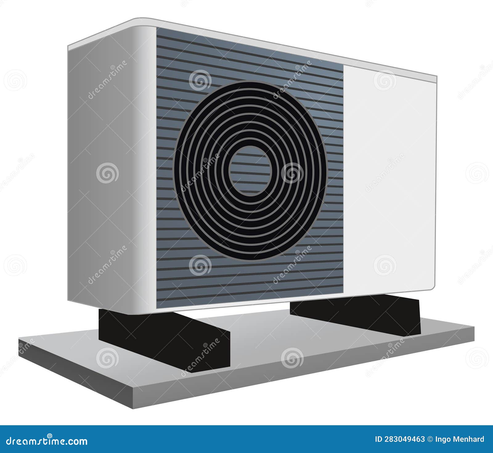 Heat Pump Vector Illustration Isolated on White Background Stock Vector ...