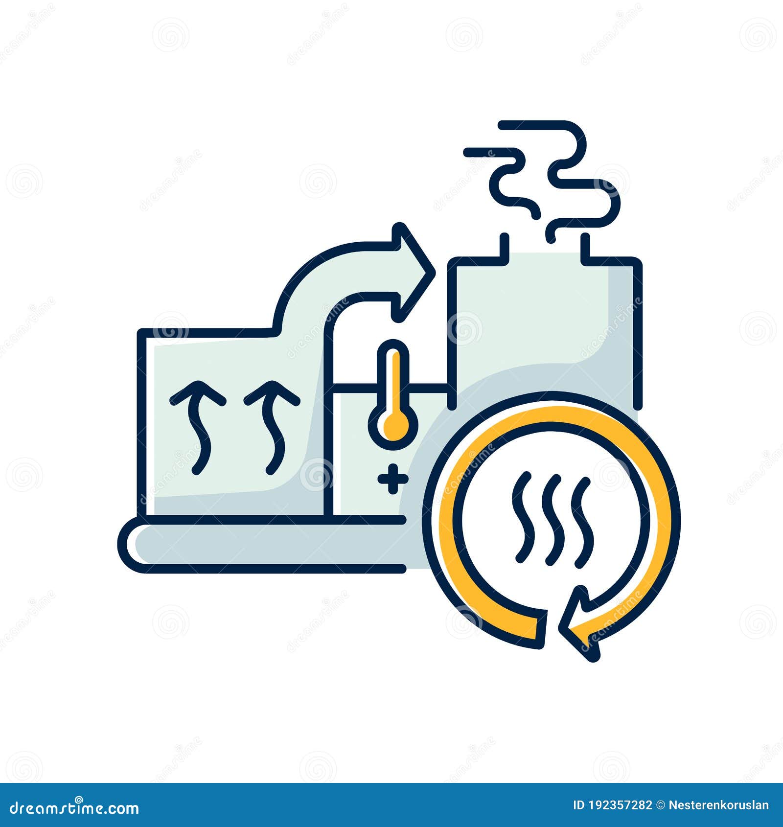 Heat Recovery System RGB Color Icon Stock Vector - Illustration of ... Heat Recovery System RGB Color Icon Stock Vector - Illustration of ...