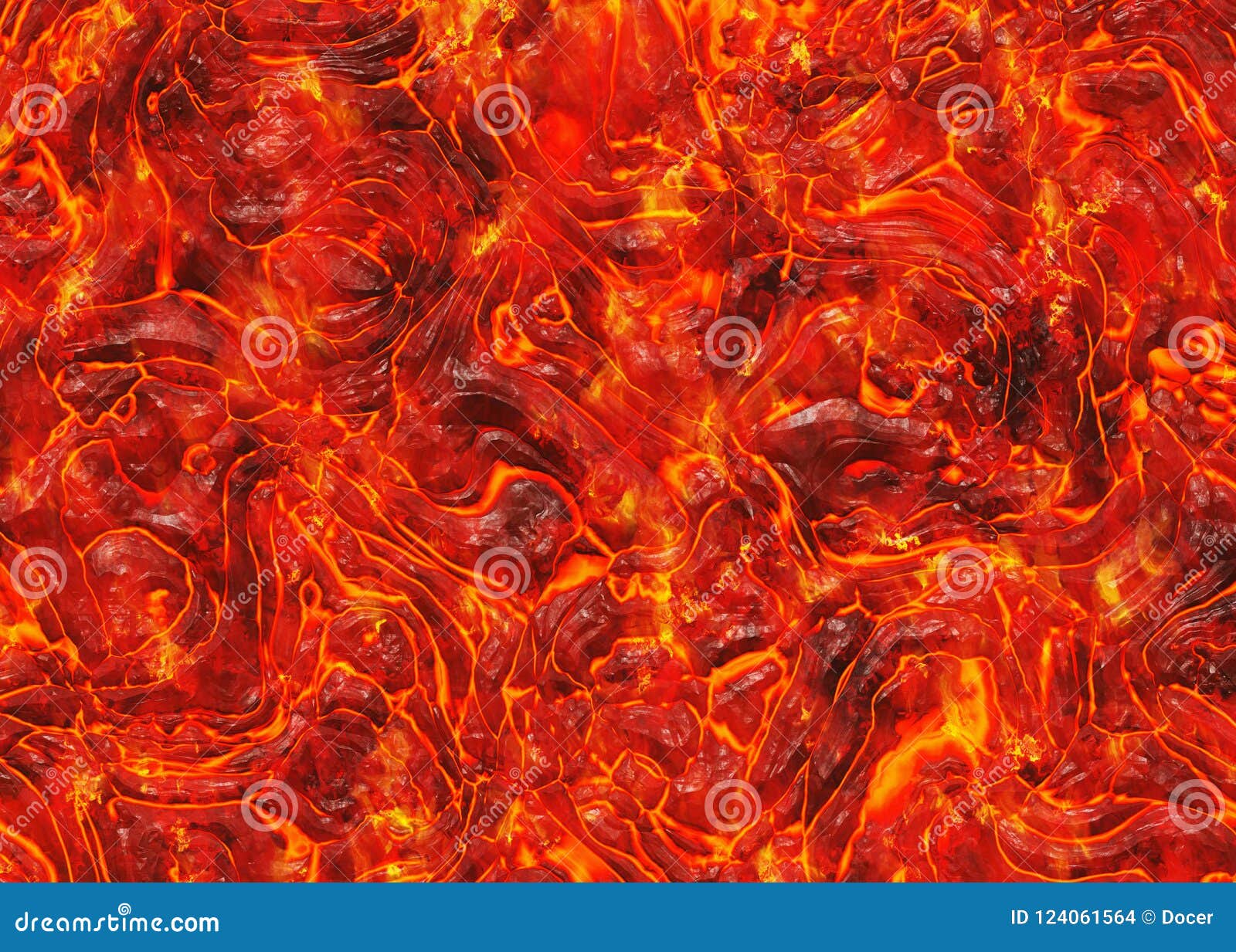 Heat Red Lava Texture of Eruption Volcano Stock Illustration ...