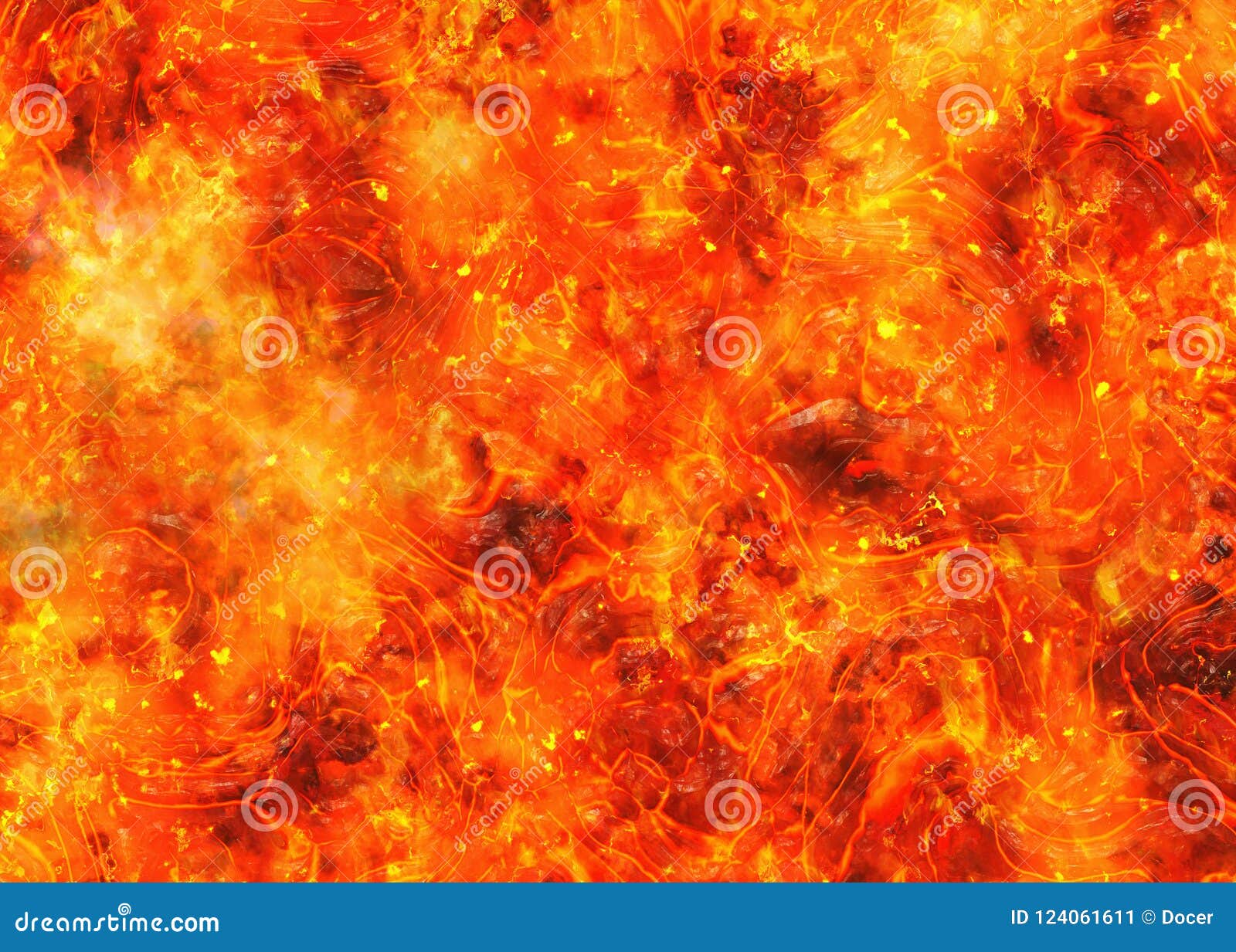 Heat Red Lava Texture of Eruption Volcano Stock Illustration ...
