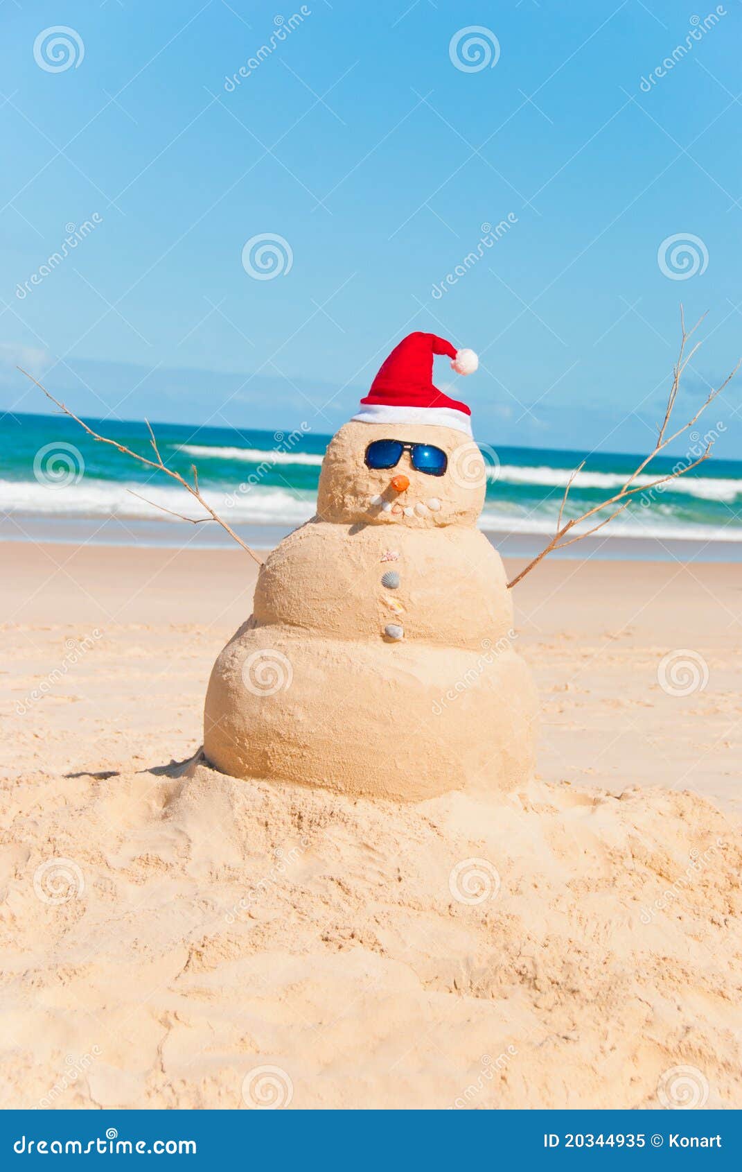 Heat Resistent Snowman Sunbathing on Beach Stock Image - Image of beach ...