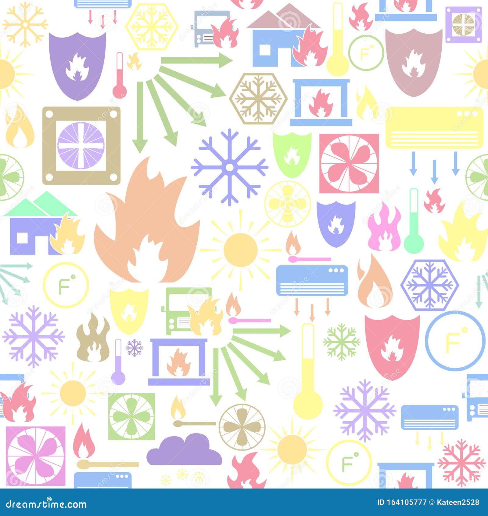 Heat Seamless Pattern Background Icon Stock Vector - Illustration of ...