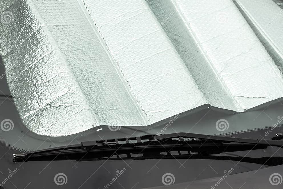 Heat shield in the car stock image. Image of reflect - 232140087