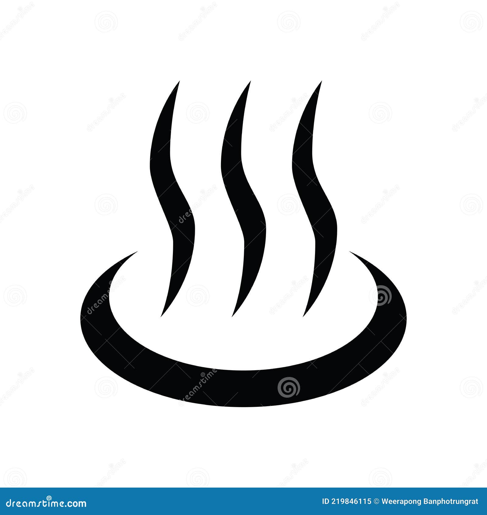 Heat Sign of Fire, Hot Wave Icon of Flame, Smell of Food Stock Vector ...