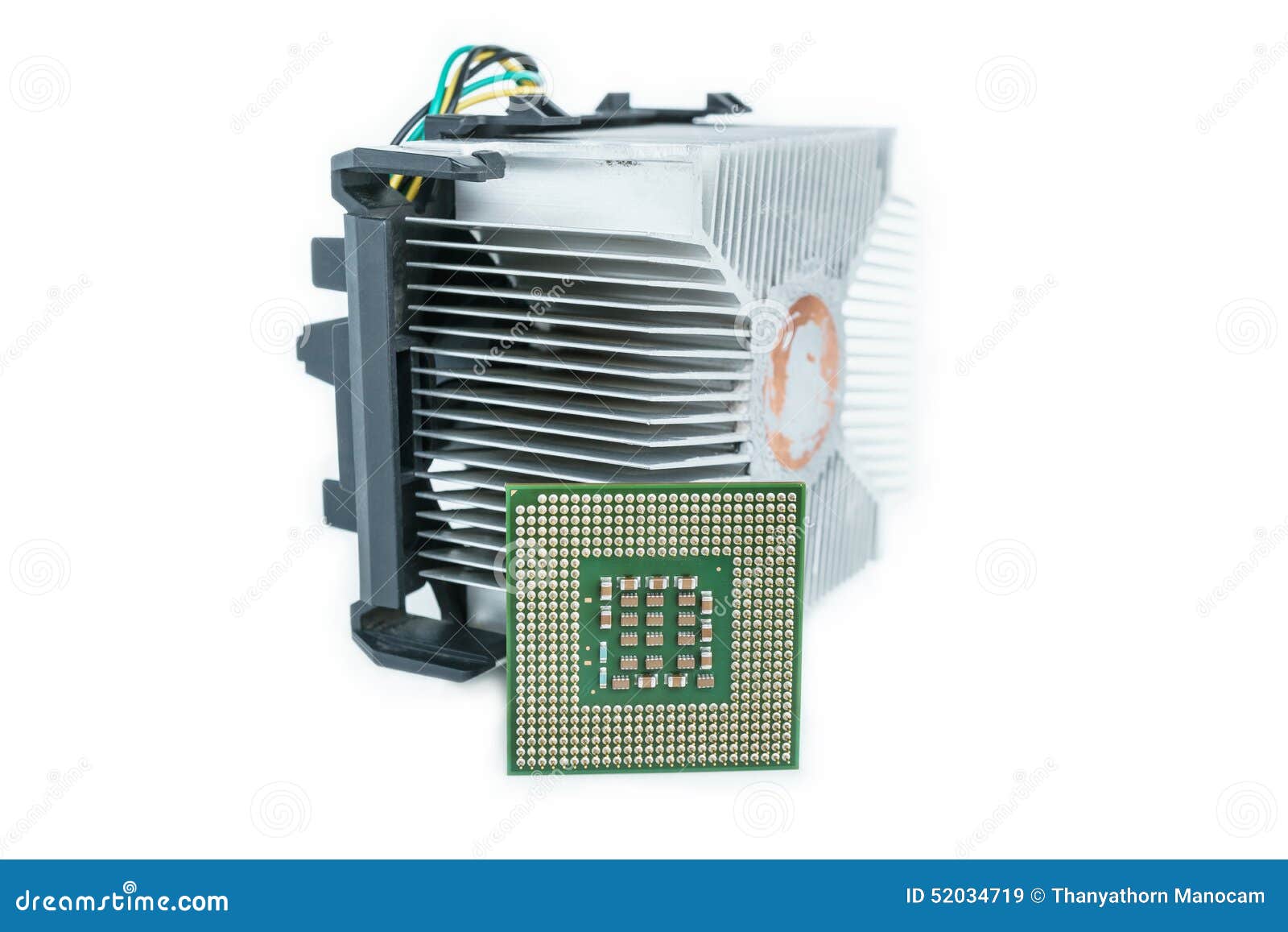 Heat-sink with Cpu in Isometric Stock Image - Image of unit ...