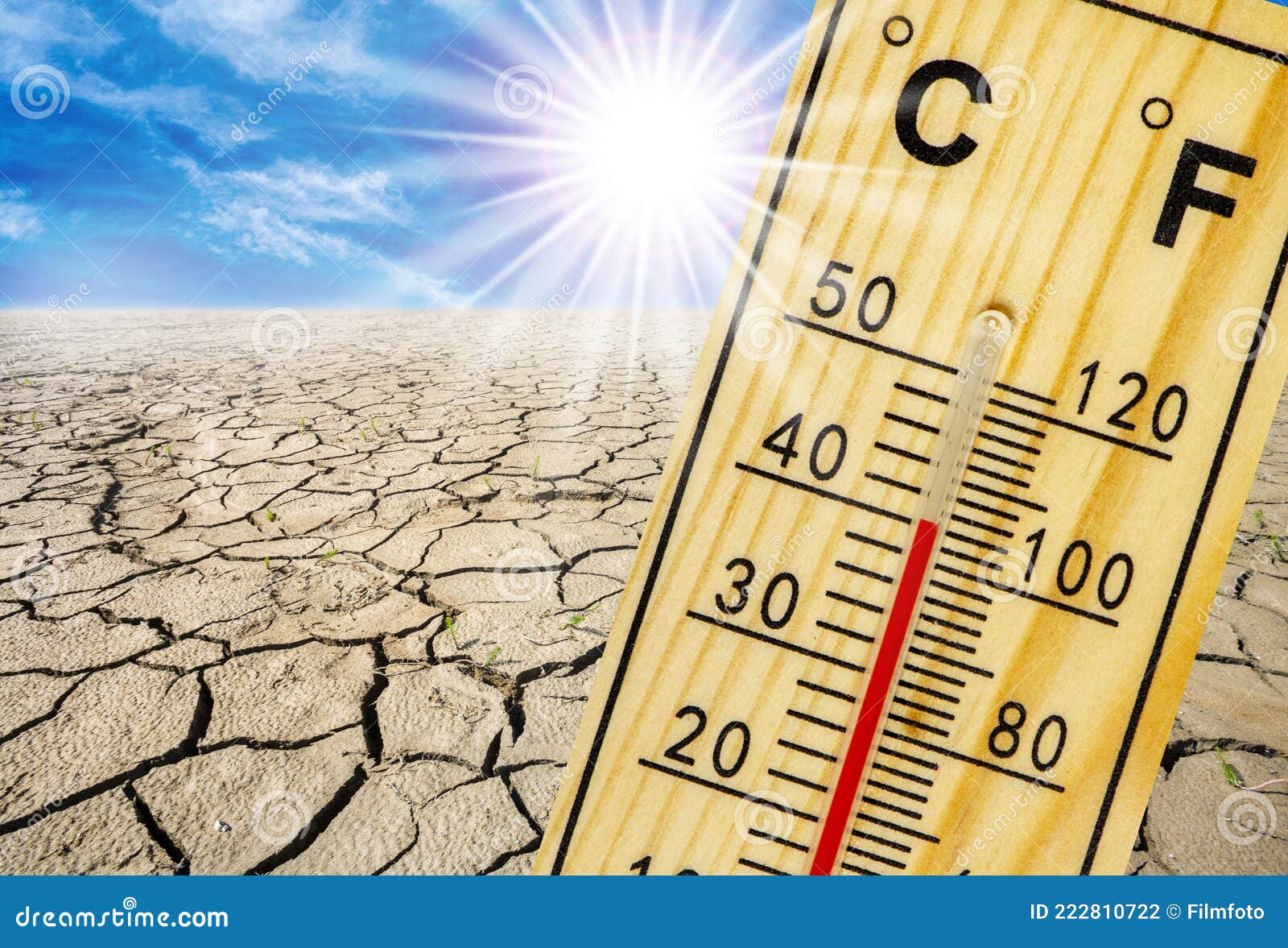 Heat in Summer with High Temperature Stock Photo - Image of earth ...