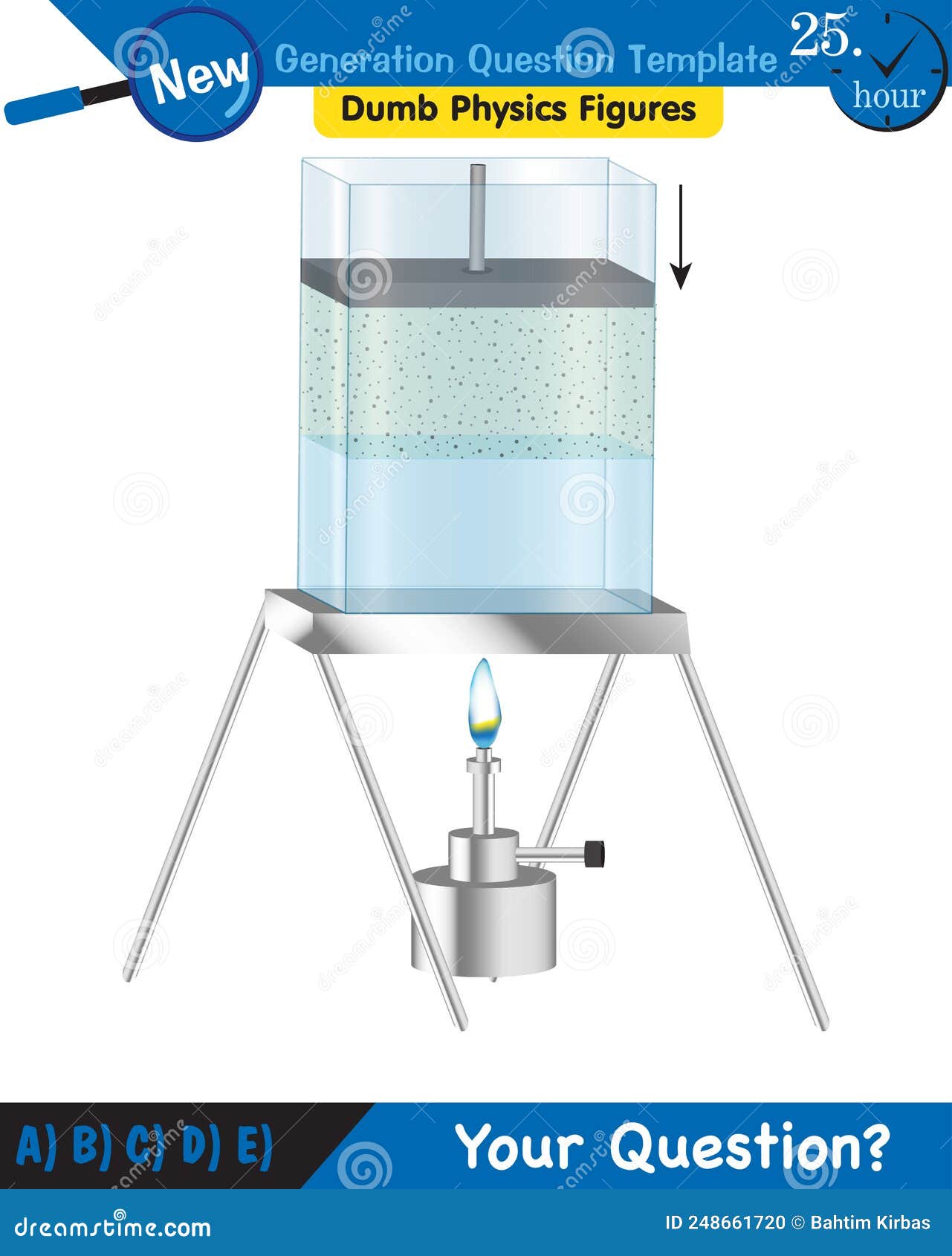 Heat and Temperature, Heating of Substances Stock Illustration ...