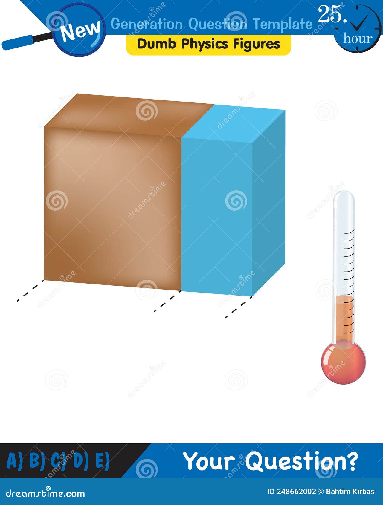 Heat and Temperature, Heating of Substances Stock Illustration ...