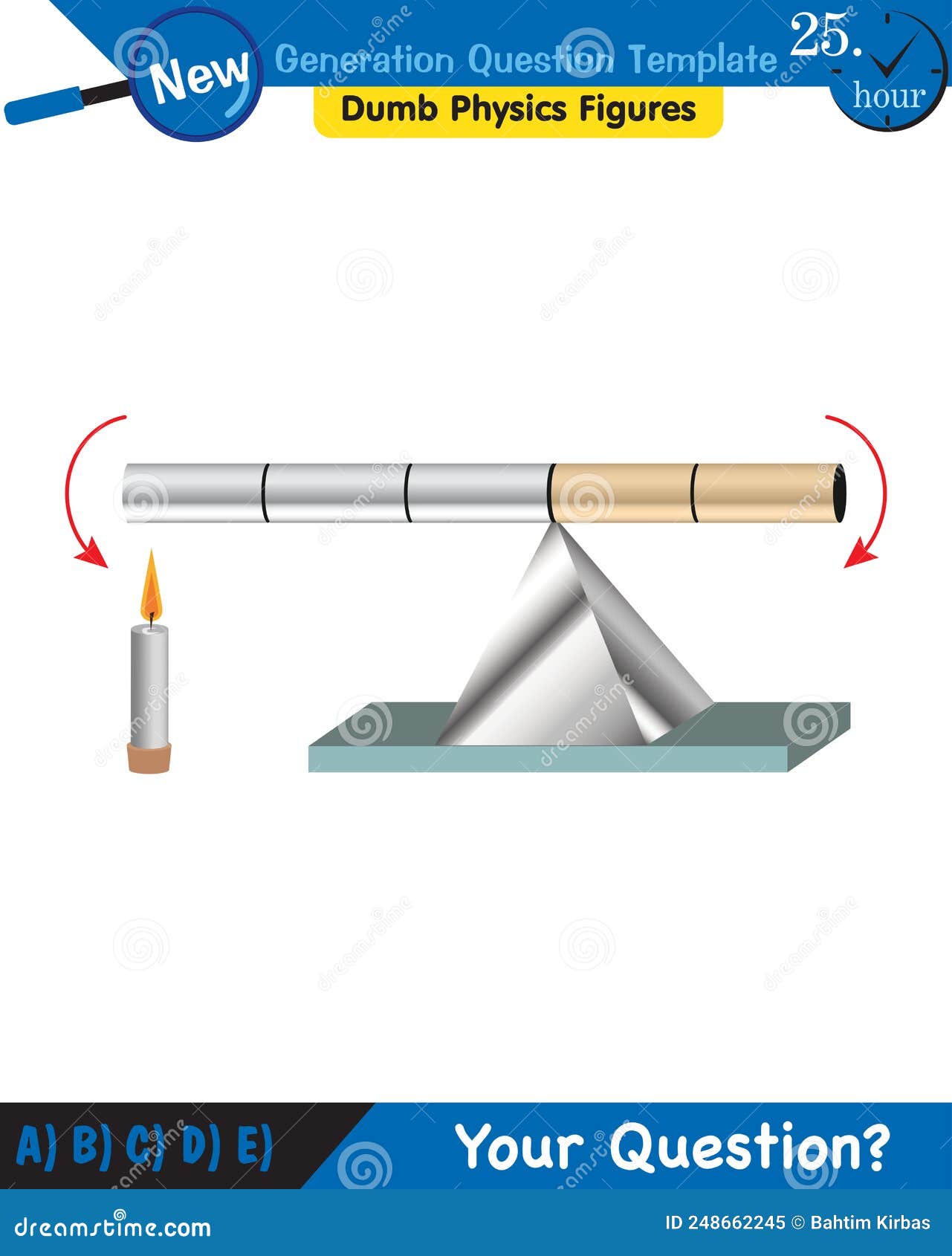 Heat and Temperature, Heating of Substances Stock Illustration ...
