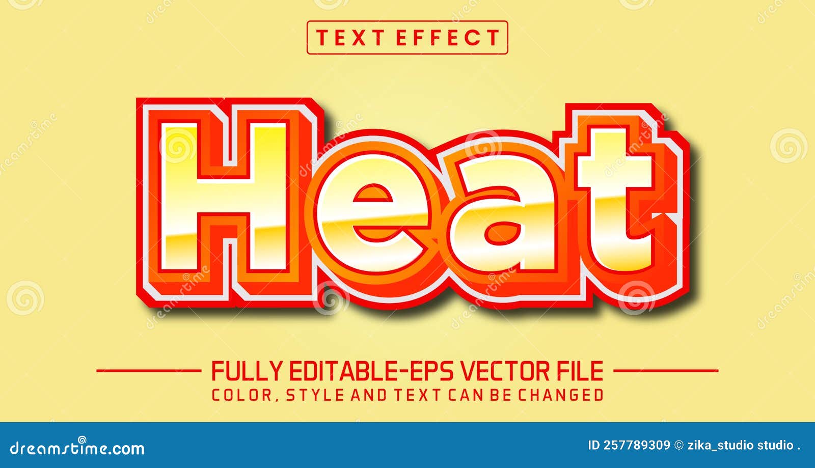 Heat Text Editable Style Effect Stock Vector - Illustration of text ...
