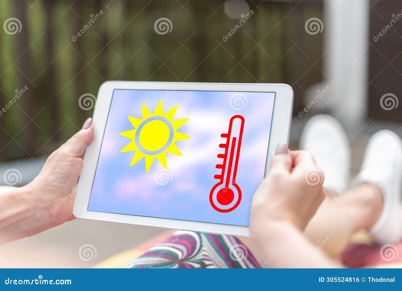 Heat Wave Concept on a Tablet Stock Photo - Image of extreme, warm ...